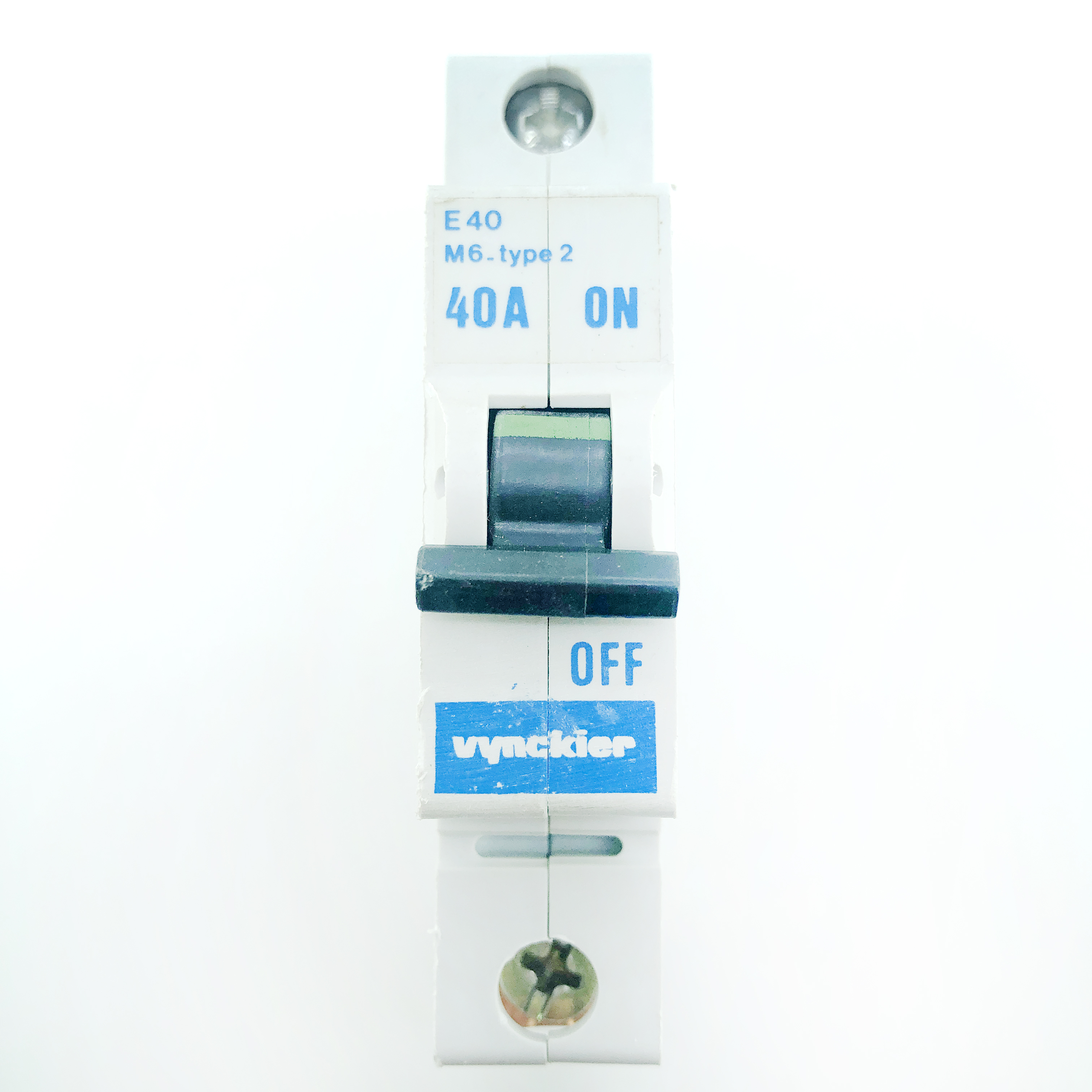 MCB's: GEC Vynckier E40 M6 40A 40 Amp MCB Circuit Breaker Type 2