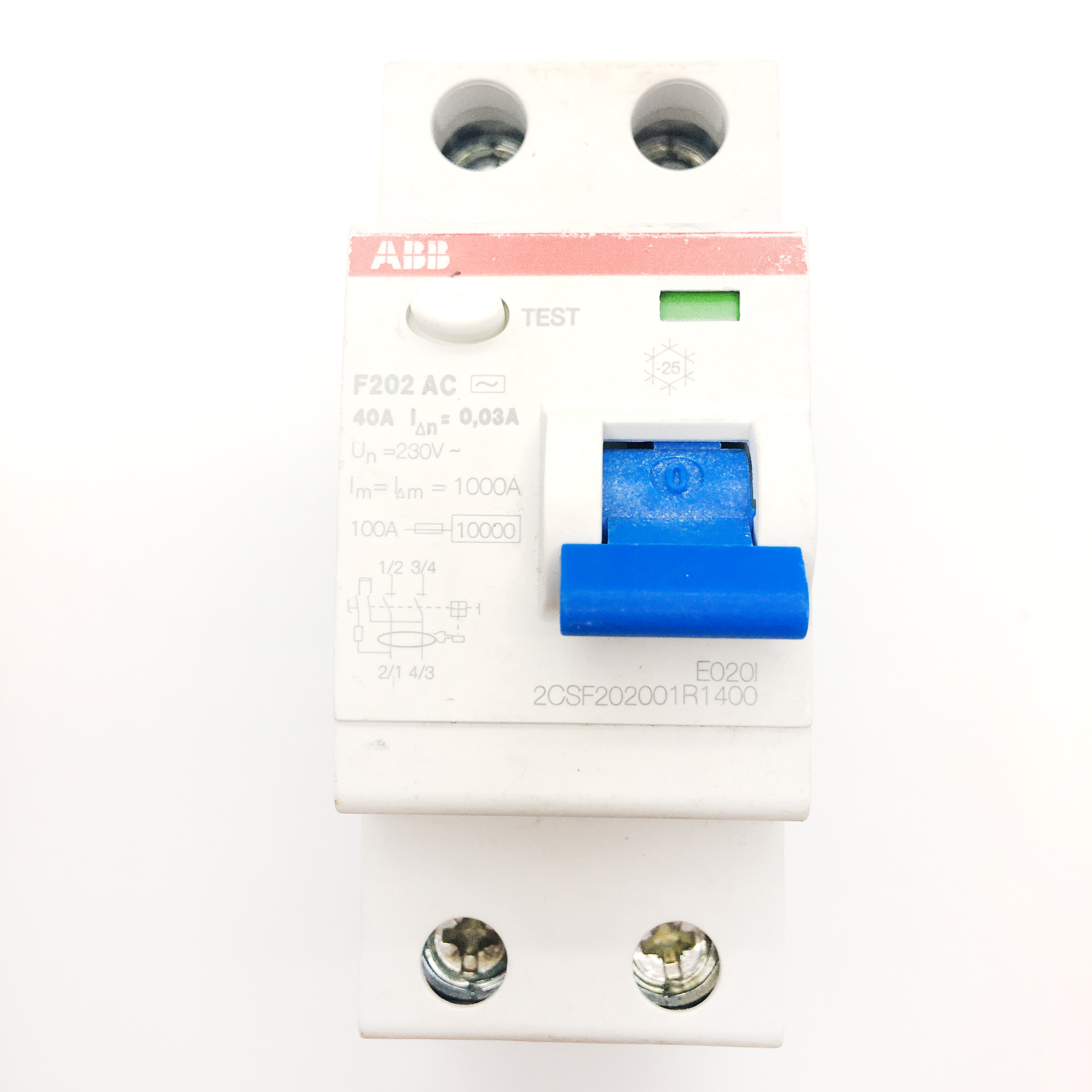 Residual Current Devices: ABB 2CSF202001R1400 F202AC 40A 40 Amp 30mA ...