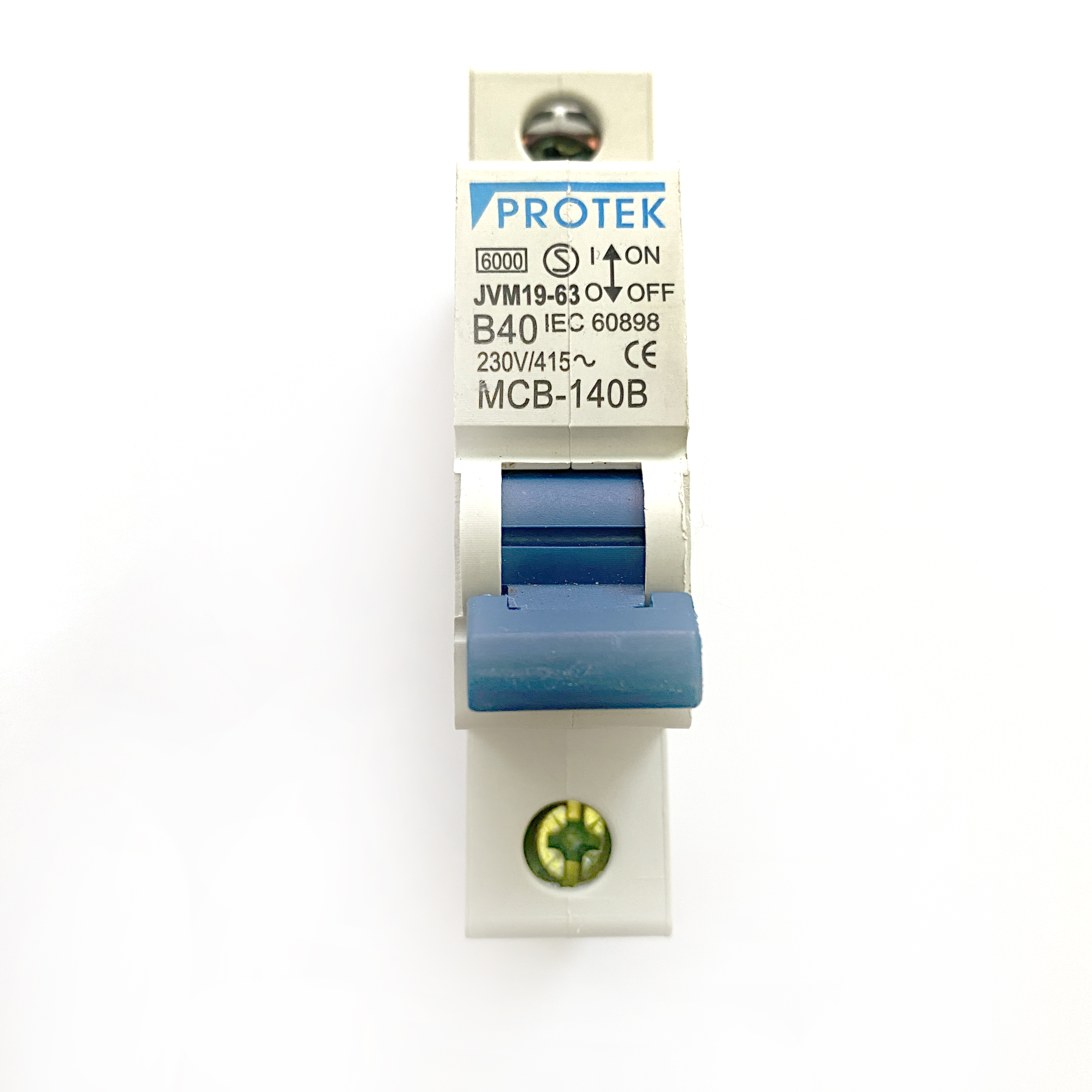 MCB's: Protek JVM19-63 MCB-140B B40 40A 40 Amp MCB Circuit Breaker Type B