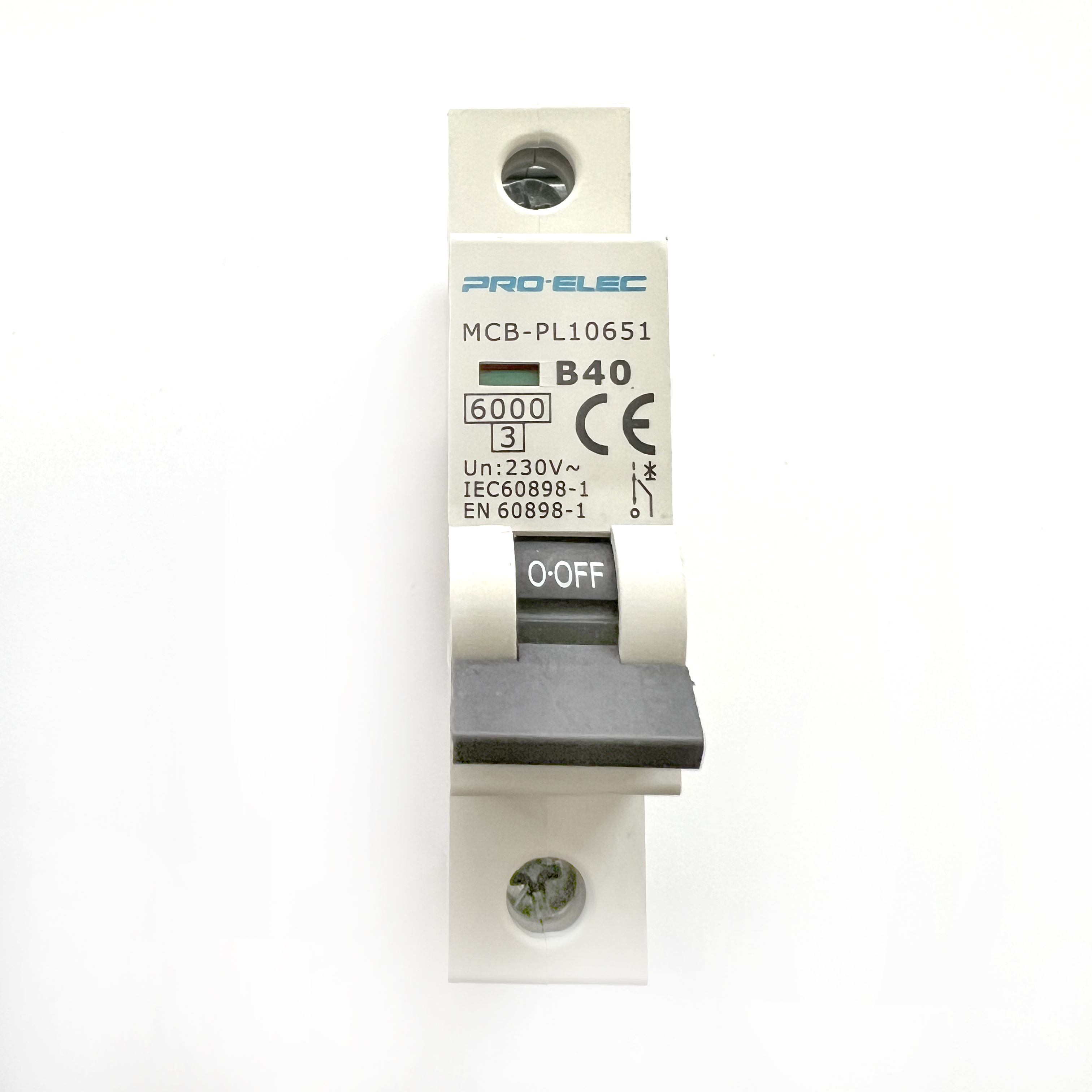 MCB's: Pro-Elec MCB-PL10651 B40 40A 40 Amp MCB Circuit Breaker Type B