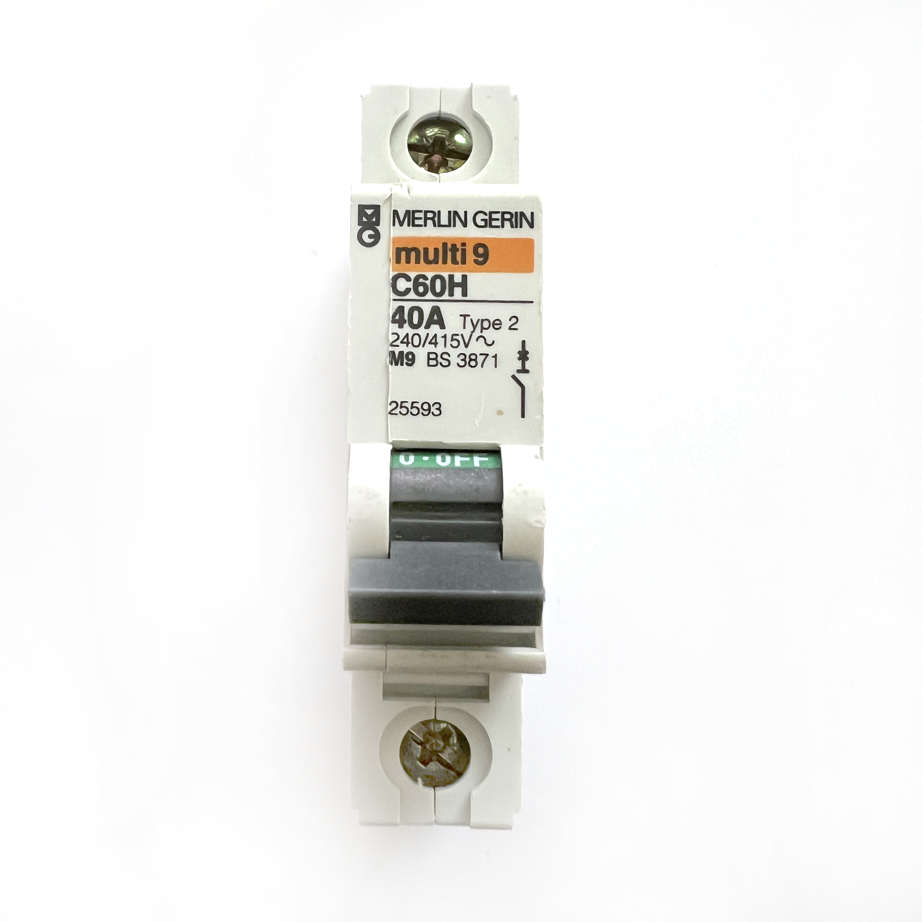 MCB's: Merlin Gerin C60H 25593 Multi9 M9 40A 40 Amp MCB Circuit Breaker ...