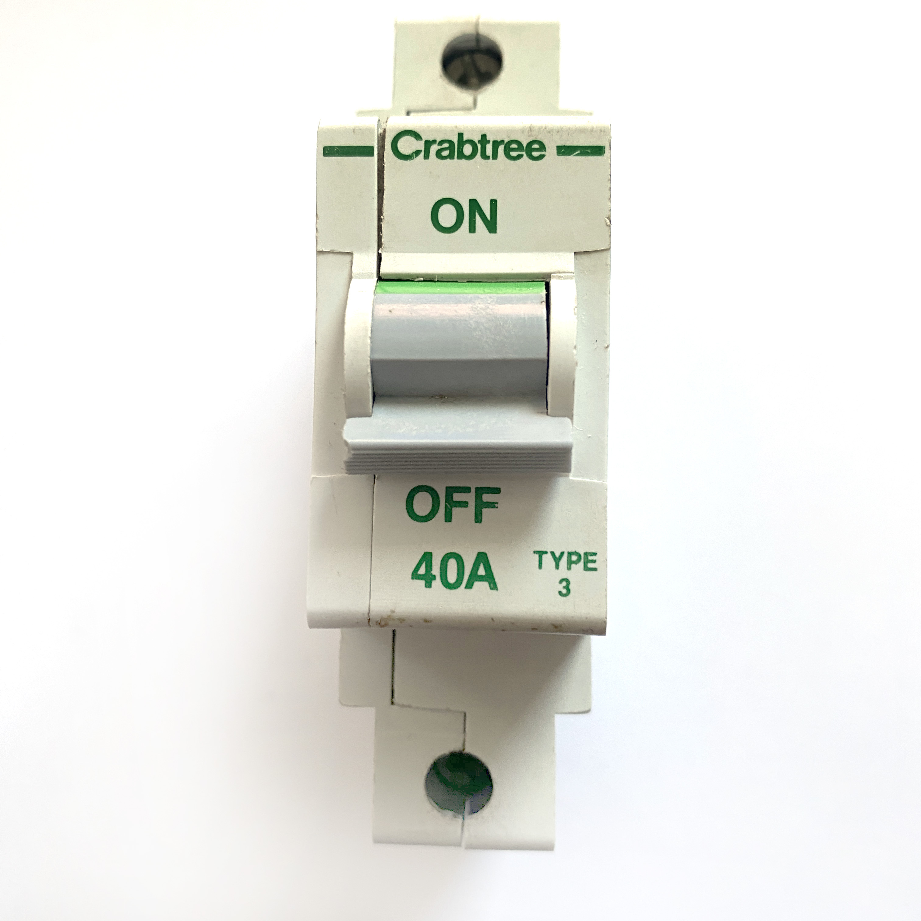MCB's: Crabtree Polestar 603/40 40A 40 Amp MCB Circuit Breaker Type 3