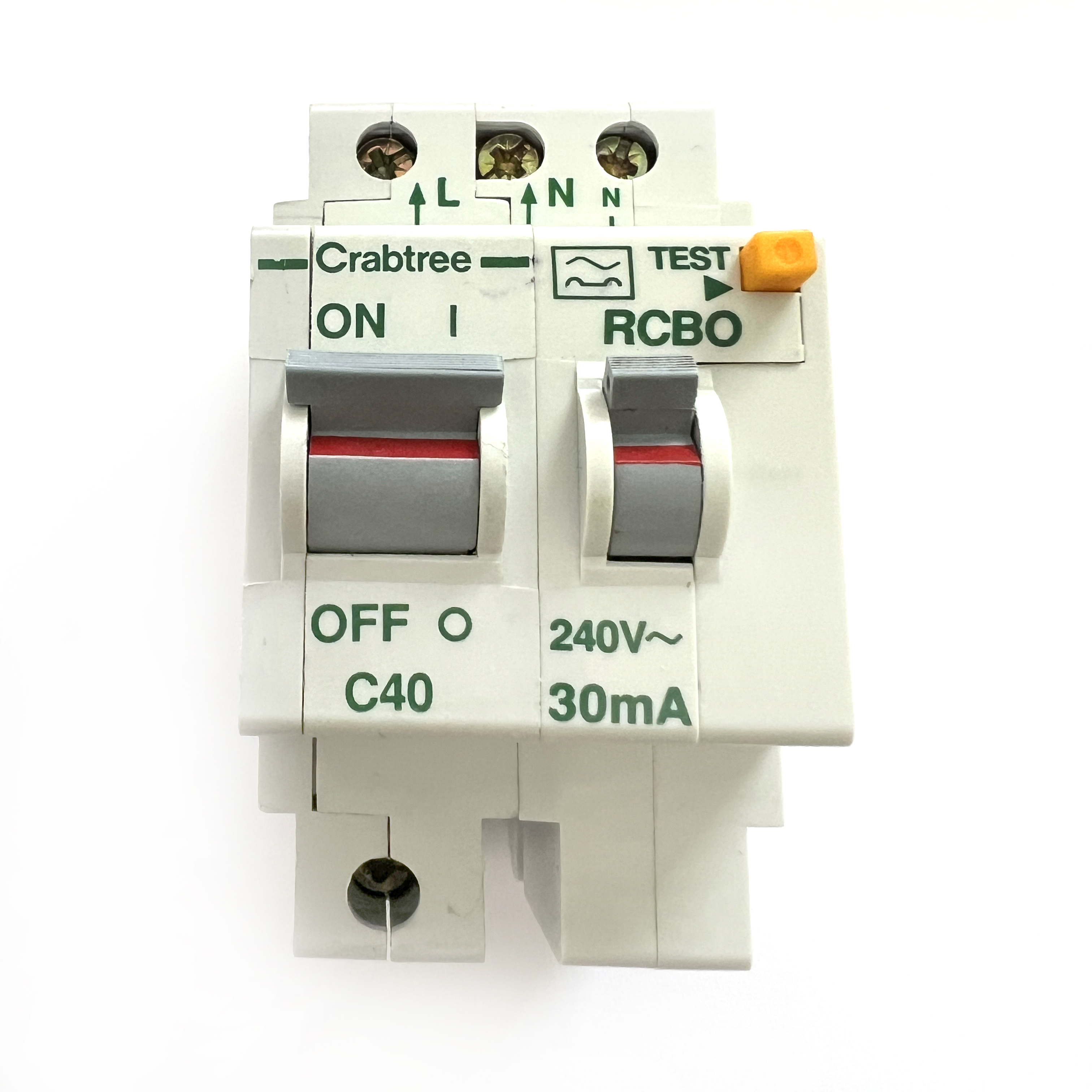 RCBO's: Crabtree Polestar 602C/403 C40 40A 40 Amp 30mA 2 Double Pole ...