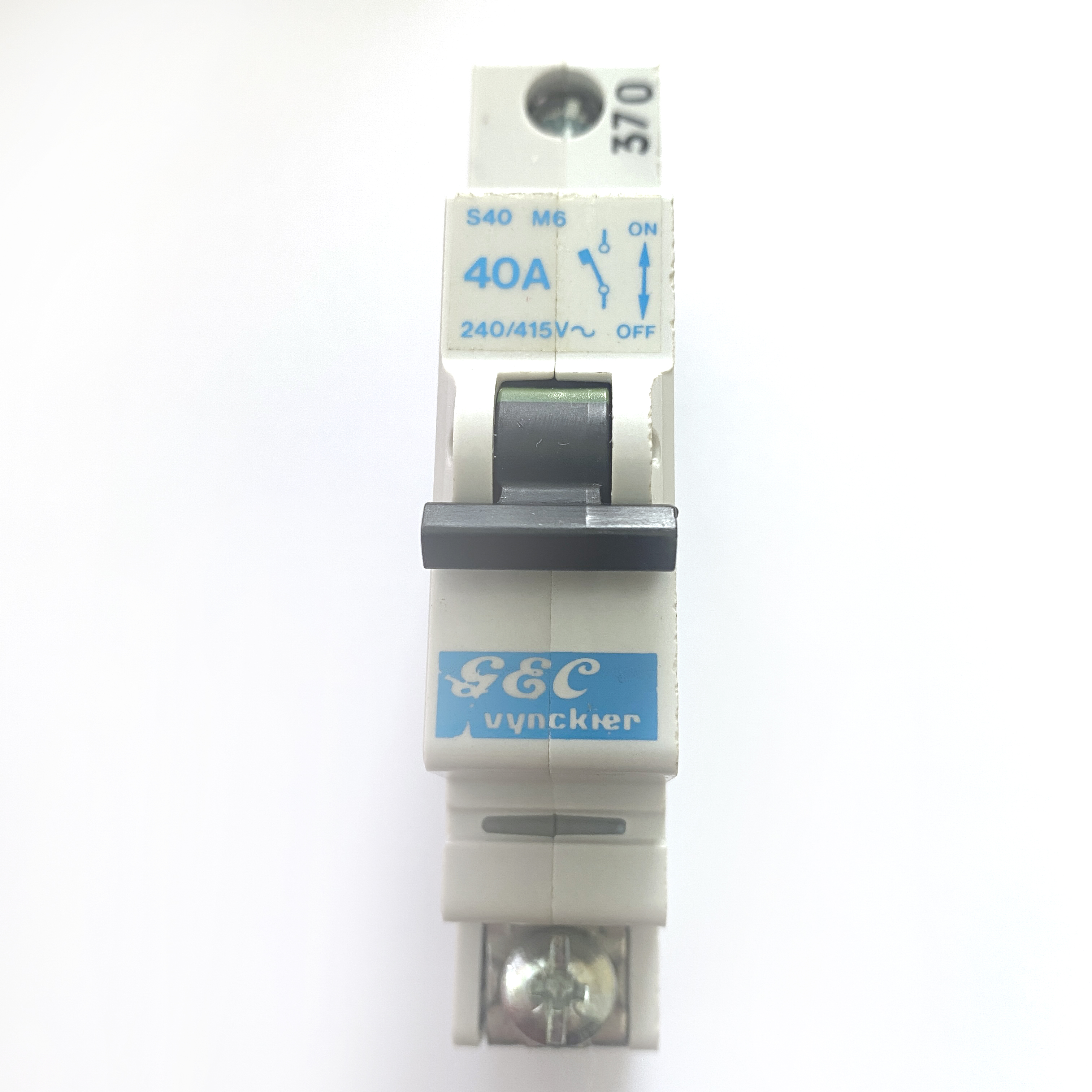 MCB's: GEC Vynckier S40 M6 40A 40 Amp MCB Circuit Breaker Type 2