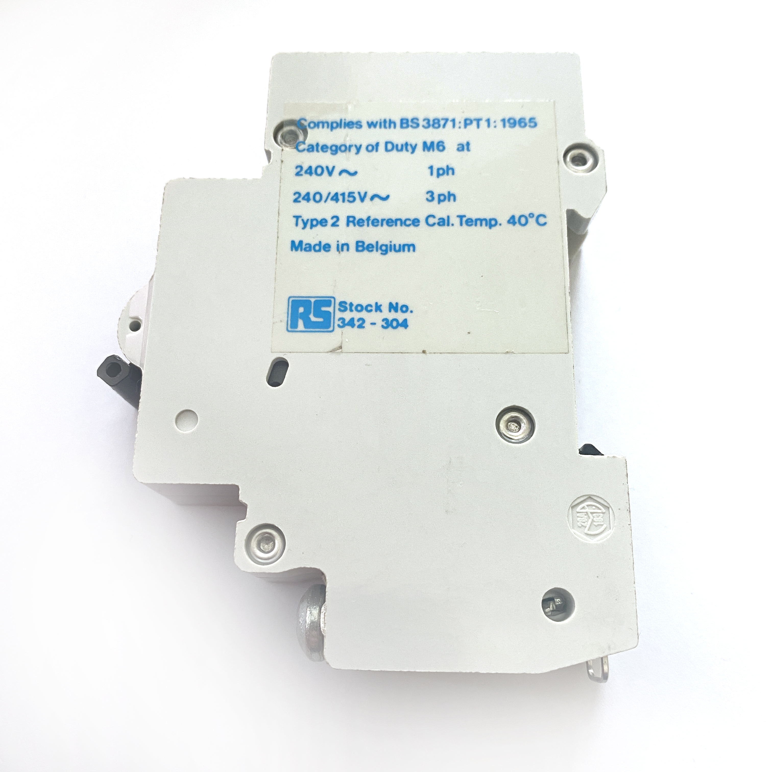MCB's: GEC Vynckier S40 M6 40A 40 Amp MCB Circuit Breaker Type 2