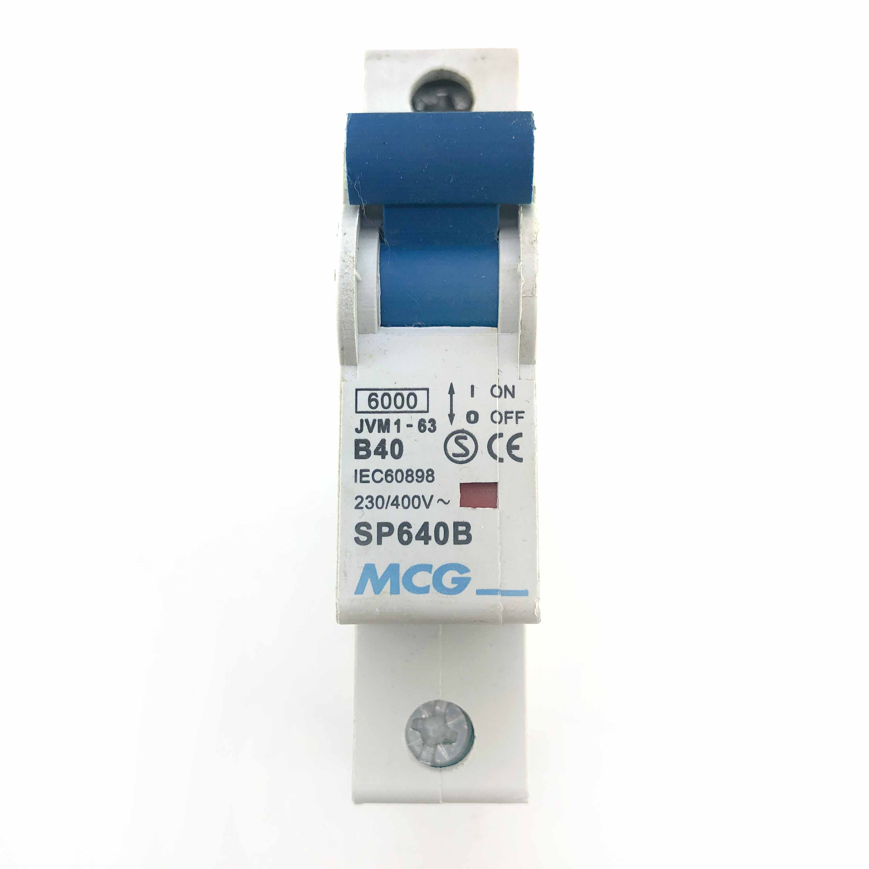 MCB's: MCG SP640B JVM1-63 Blue Clip B40 40A 40 Amp MCB Circuit Breaker ...