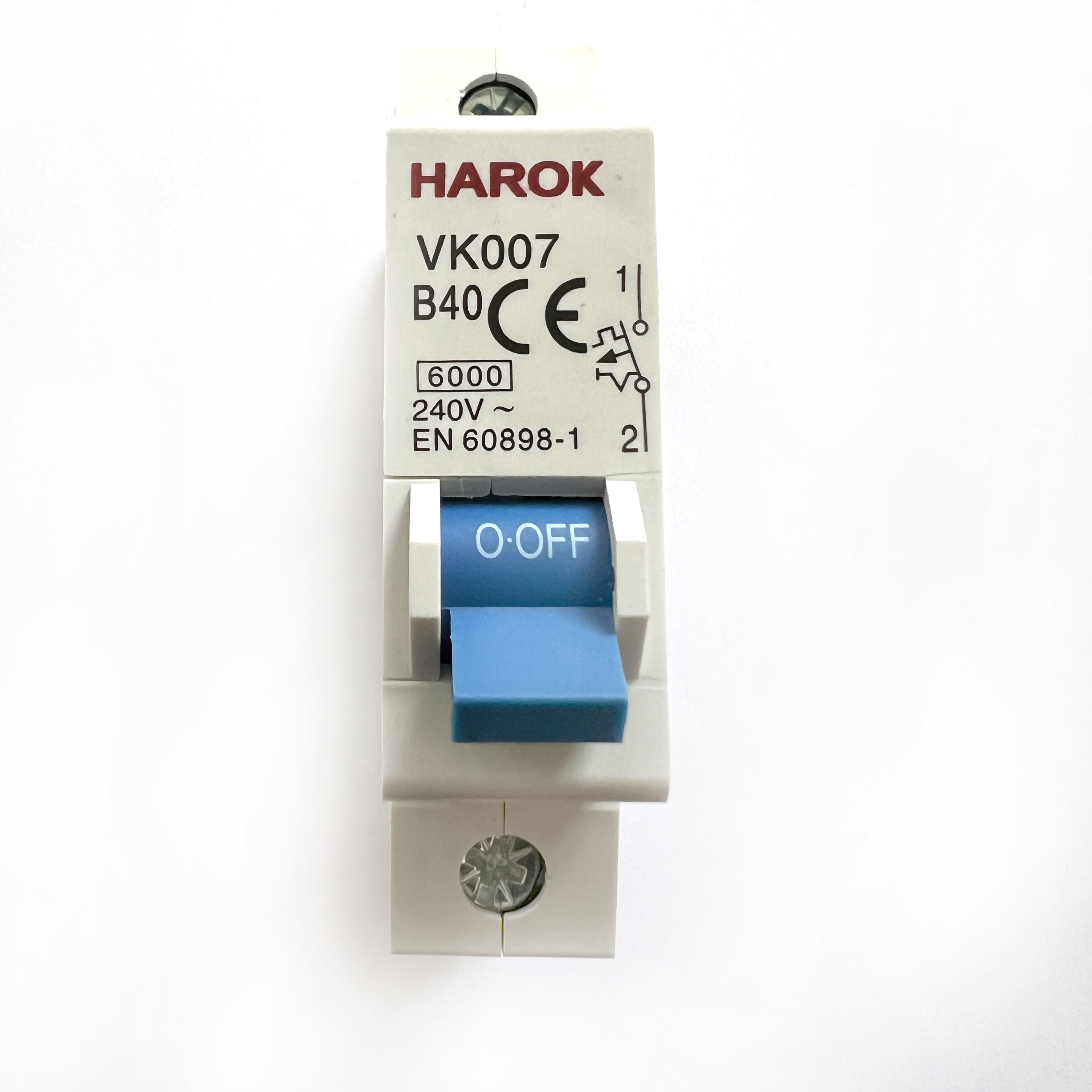 MCB's: Harok VK007 B40 40A 40 Amp MCB Circuit Breaker Type B