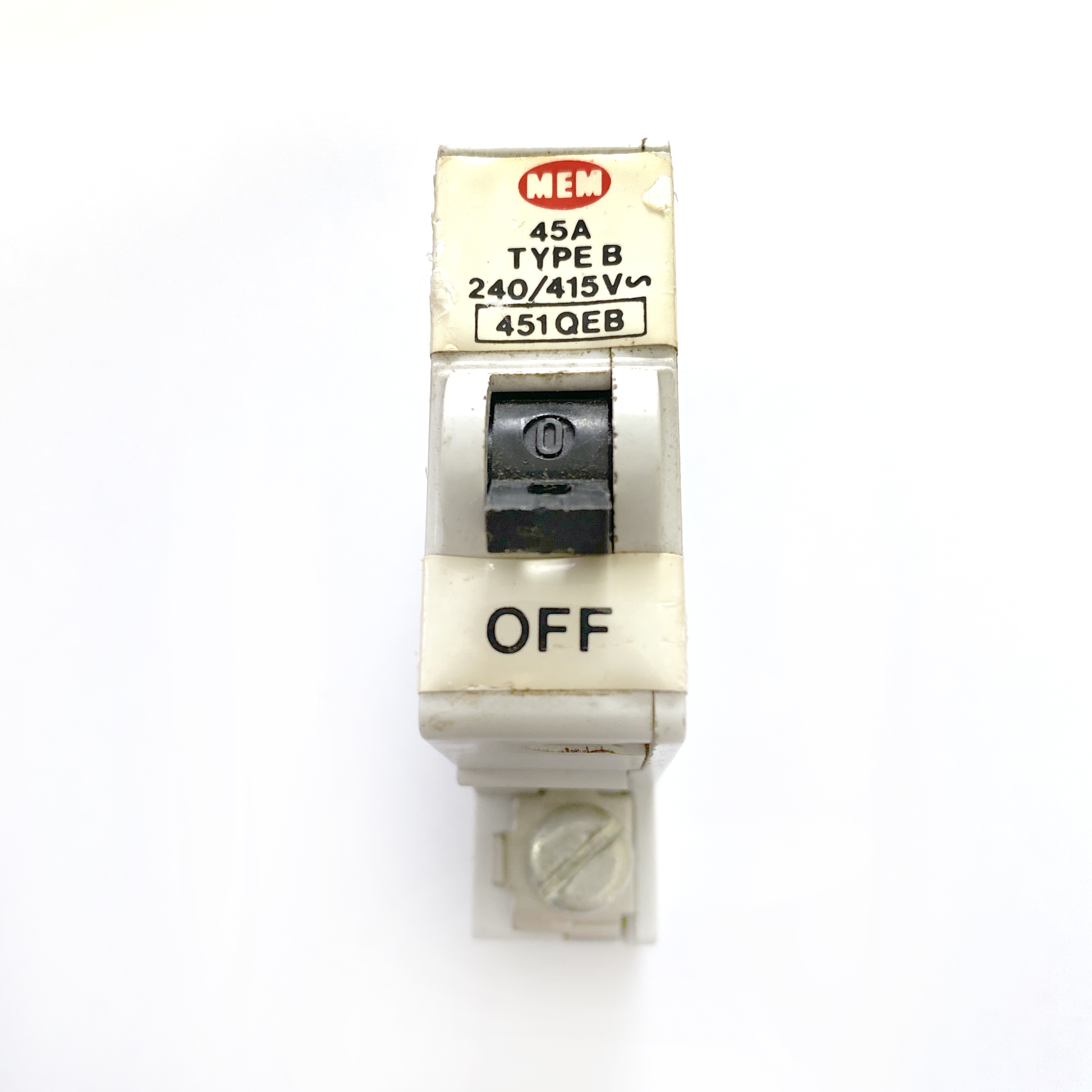 MCB's: MEM 451QEB B45 45A 45 Amp MCB Circuit Breaker Type B