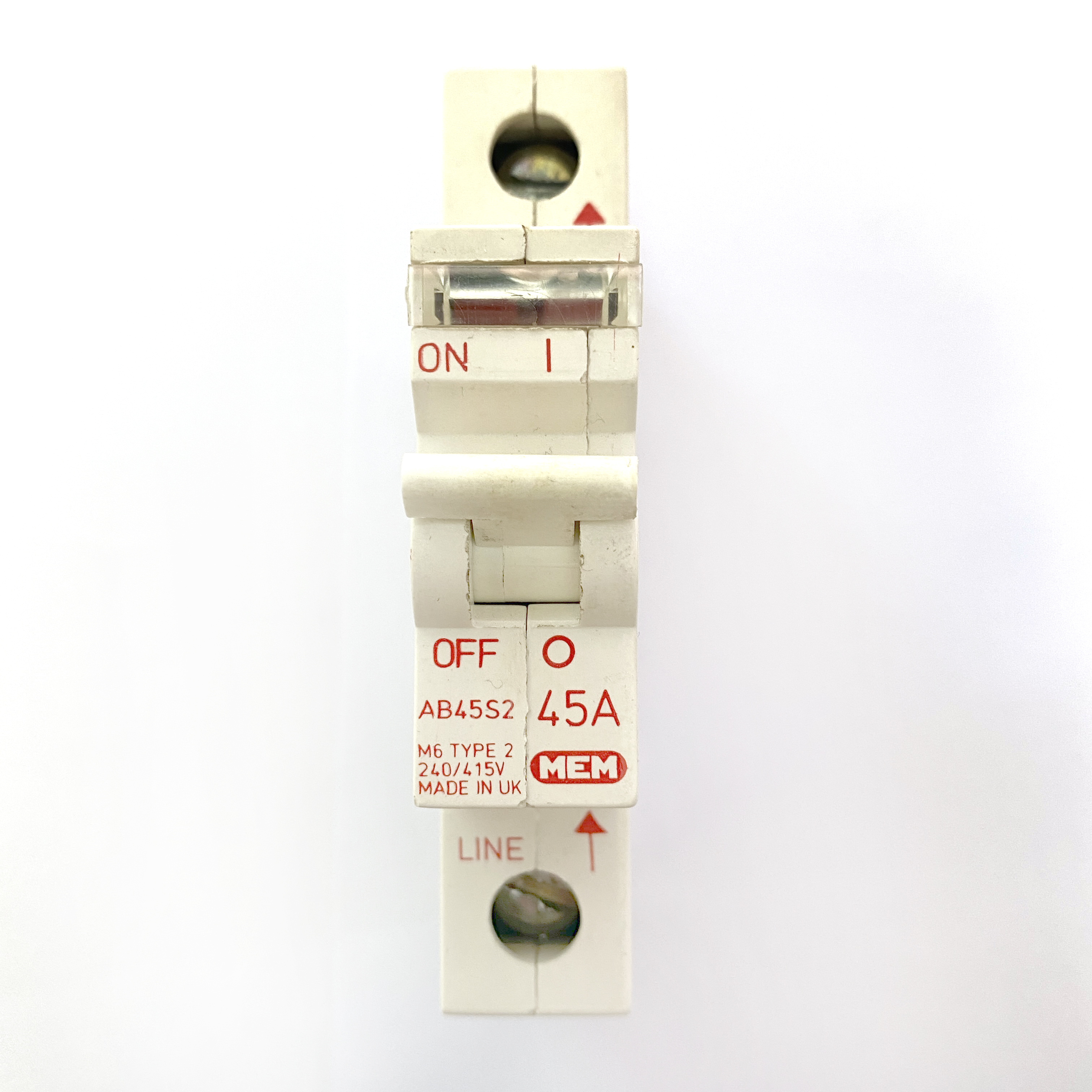MCB's: MEM Delta AB45S2 M6 45A 45 Amp MCB Circuit Breaker Type 2