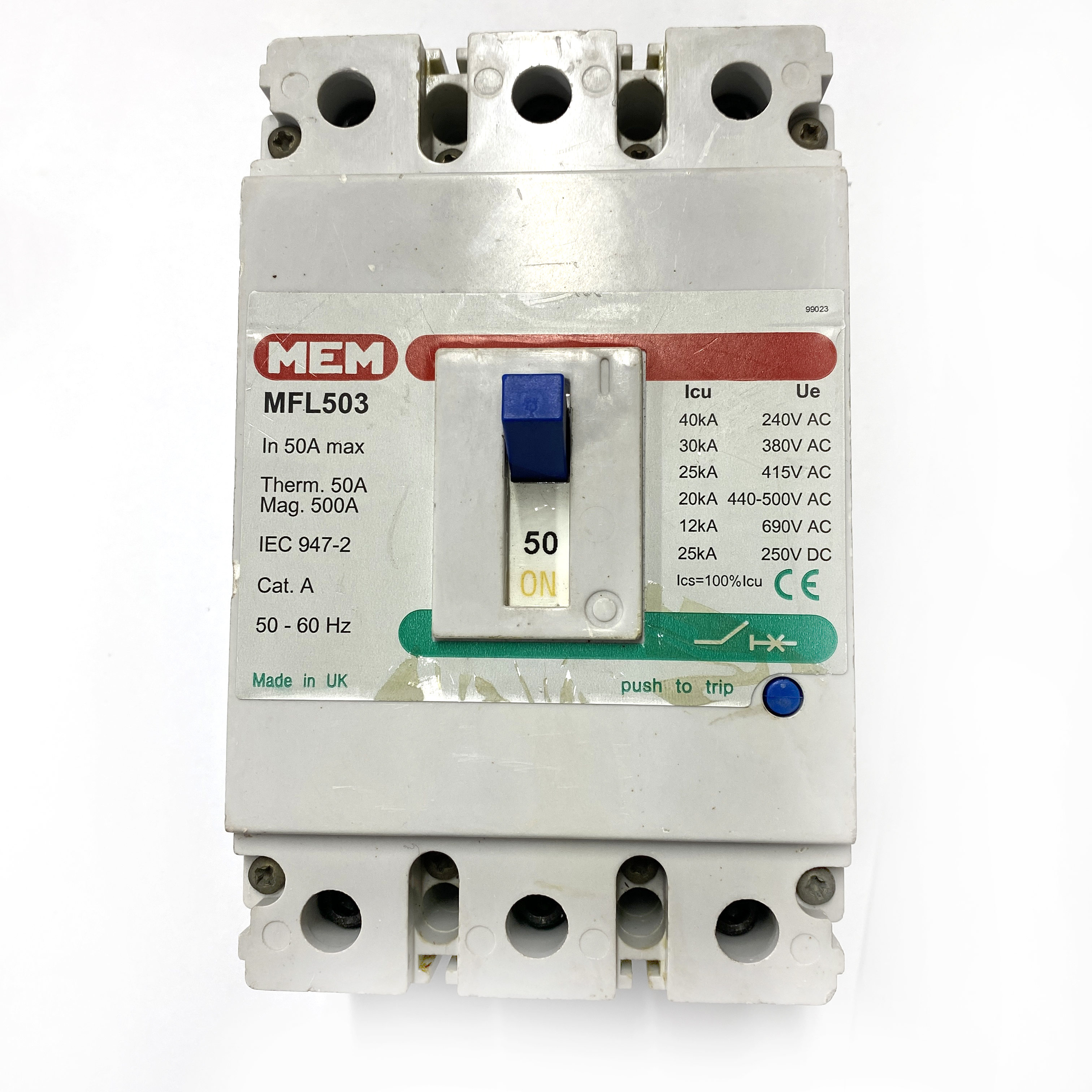 MCB's: MEM MFL503 Bill TLF503 50A 50 Amp 3 Pole Phase MCCB MCB Circuit ...