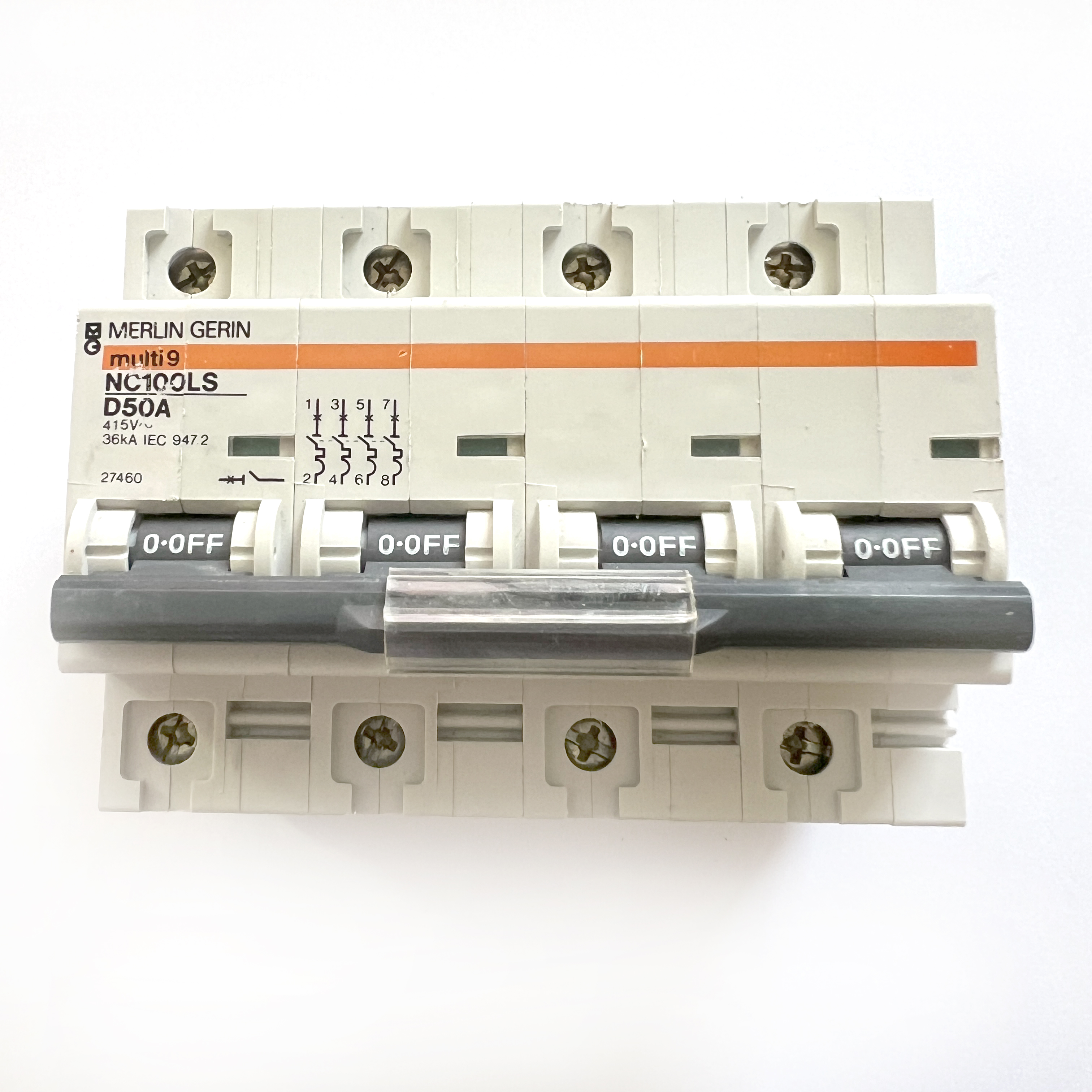 MCB's: Merlin Gerin Multi9 NC100LS D50A 27460 D50 50A 50 Amp 3 Pole ...