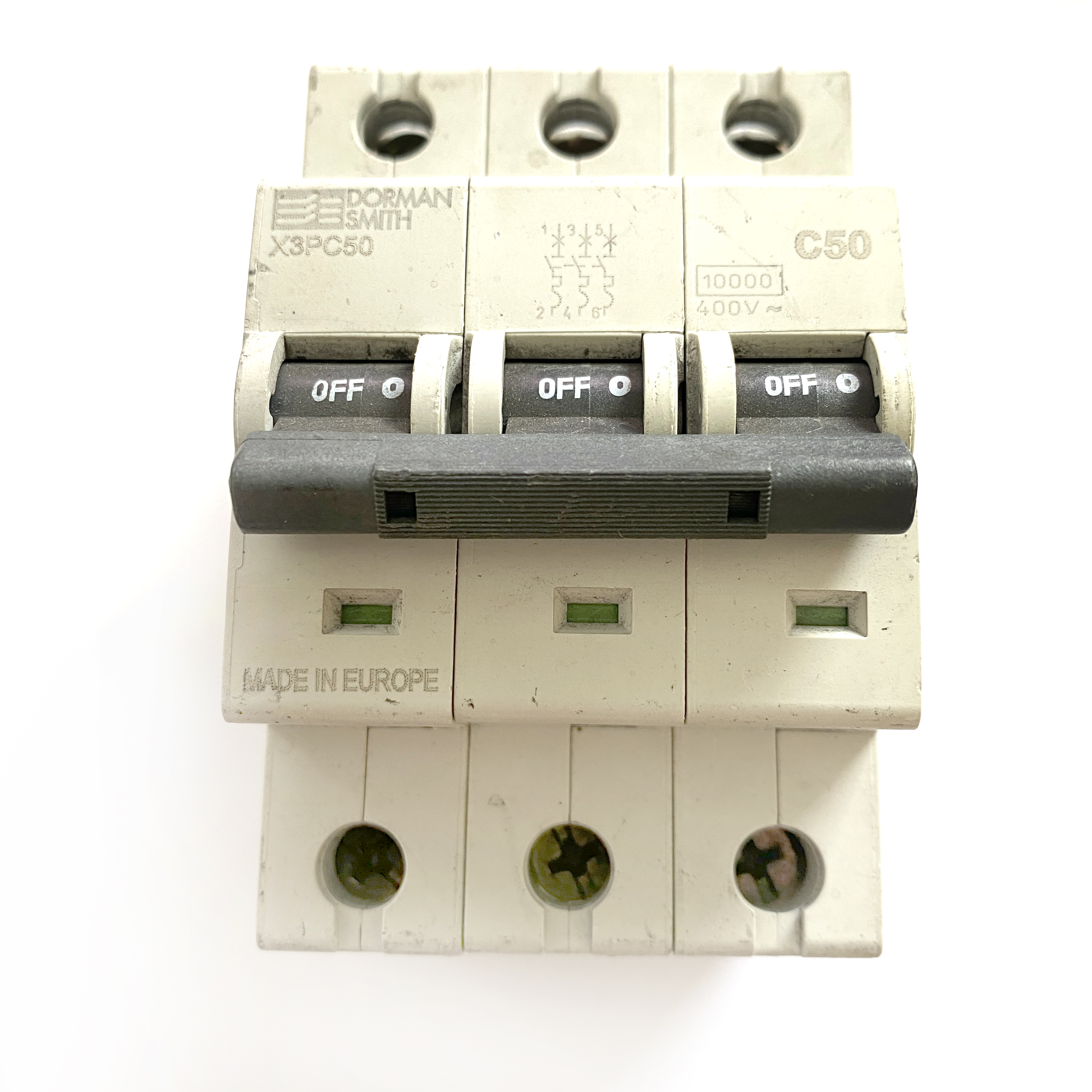 MCB's: Dorman Smith X3PC50 C50 50A 50 Amp 3 Pole Phase MCB Circuit ...
