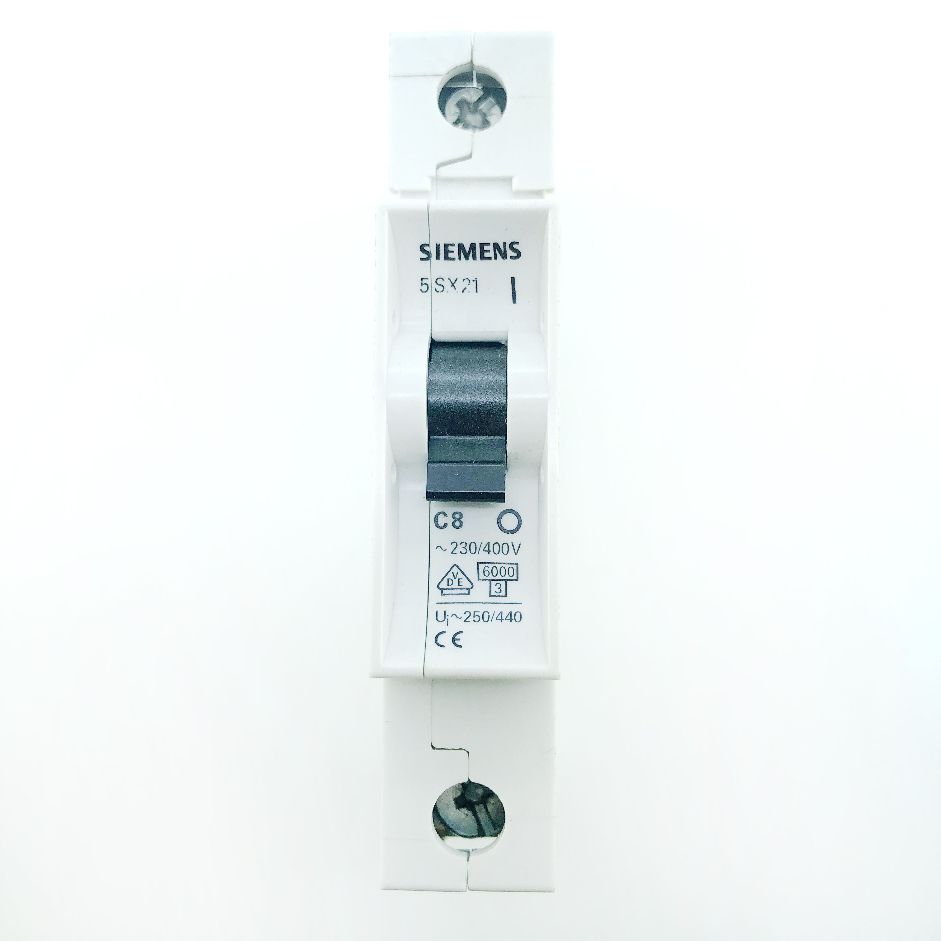 MCB's: Siemens 5SX21 C8 8A 8 Amp MCB Circuit Breaker Type C