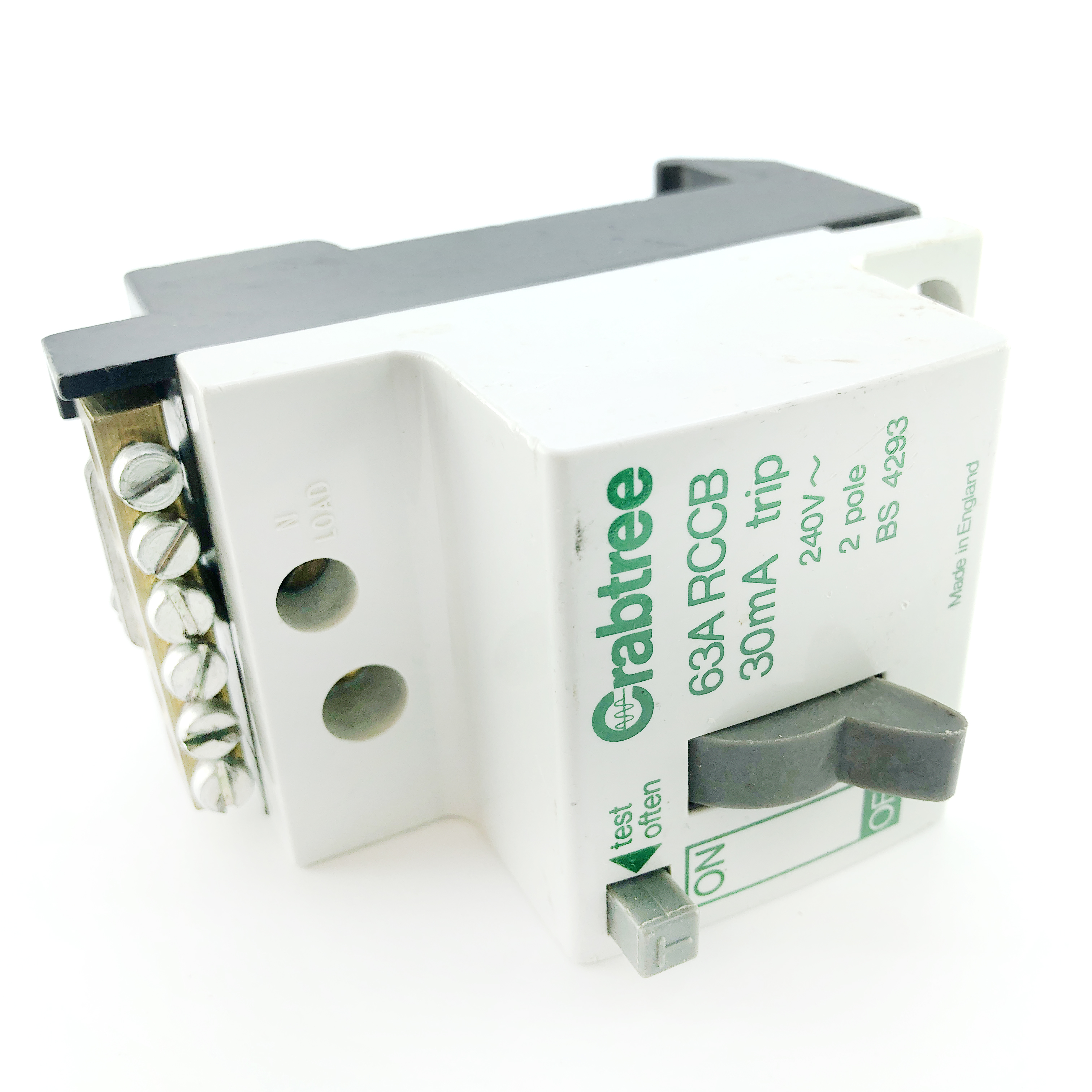 Residual Current Devices: Crabtree BS4293 63A 63 Amp 30mA RCD RCCB 2 ...