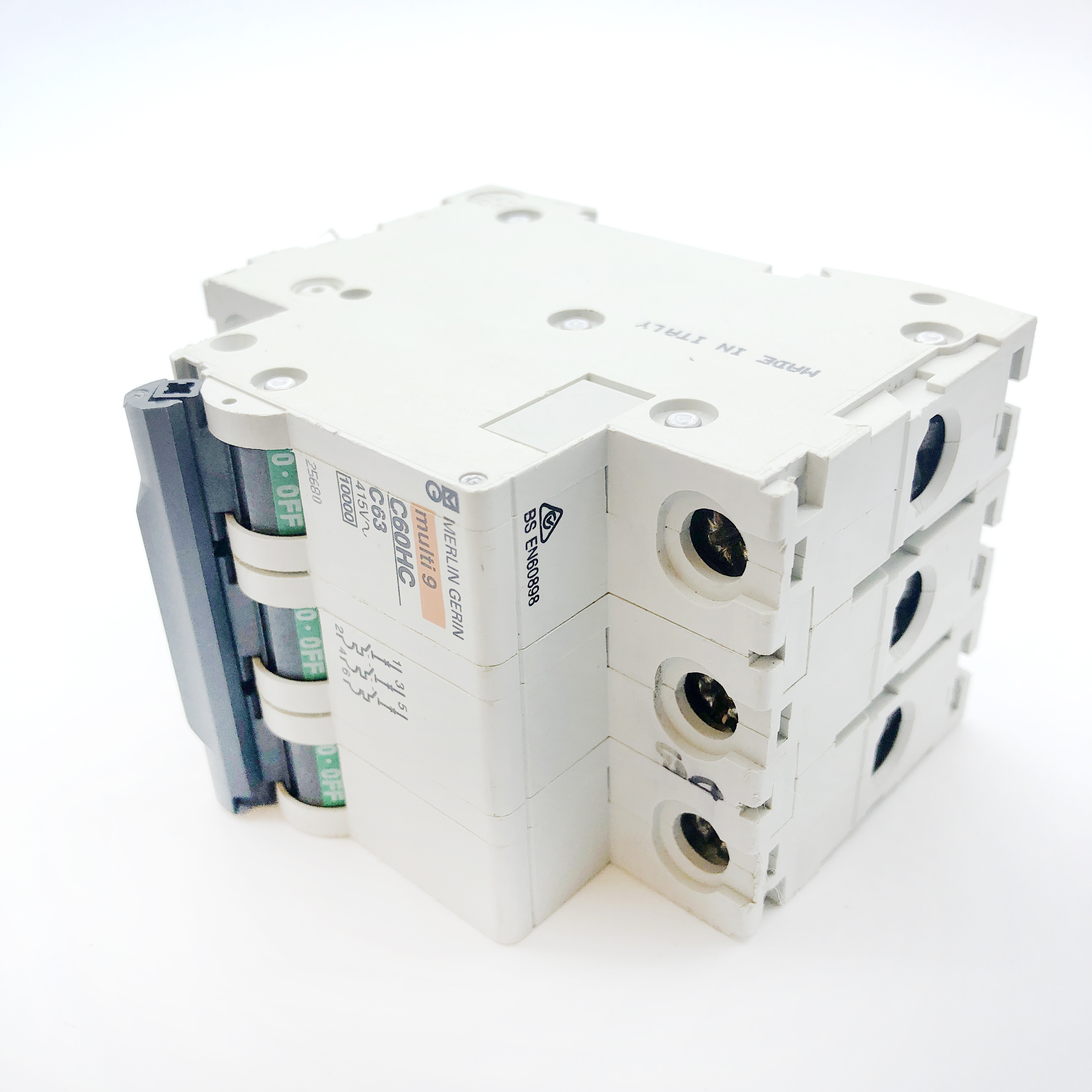 MCB's: Merlin Gerin Multi9 C60HC 25680 C63 63A 63 Amp 3 Pole Phase MCB ...