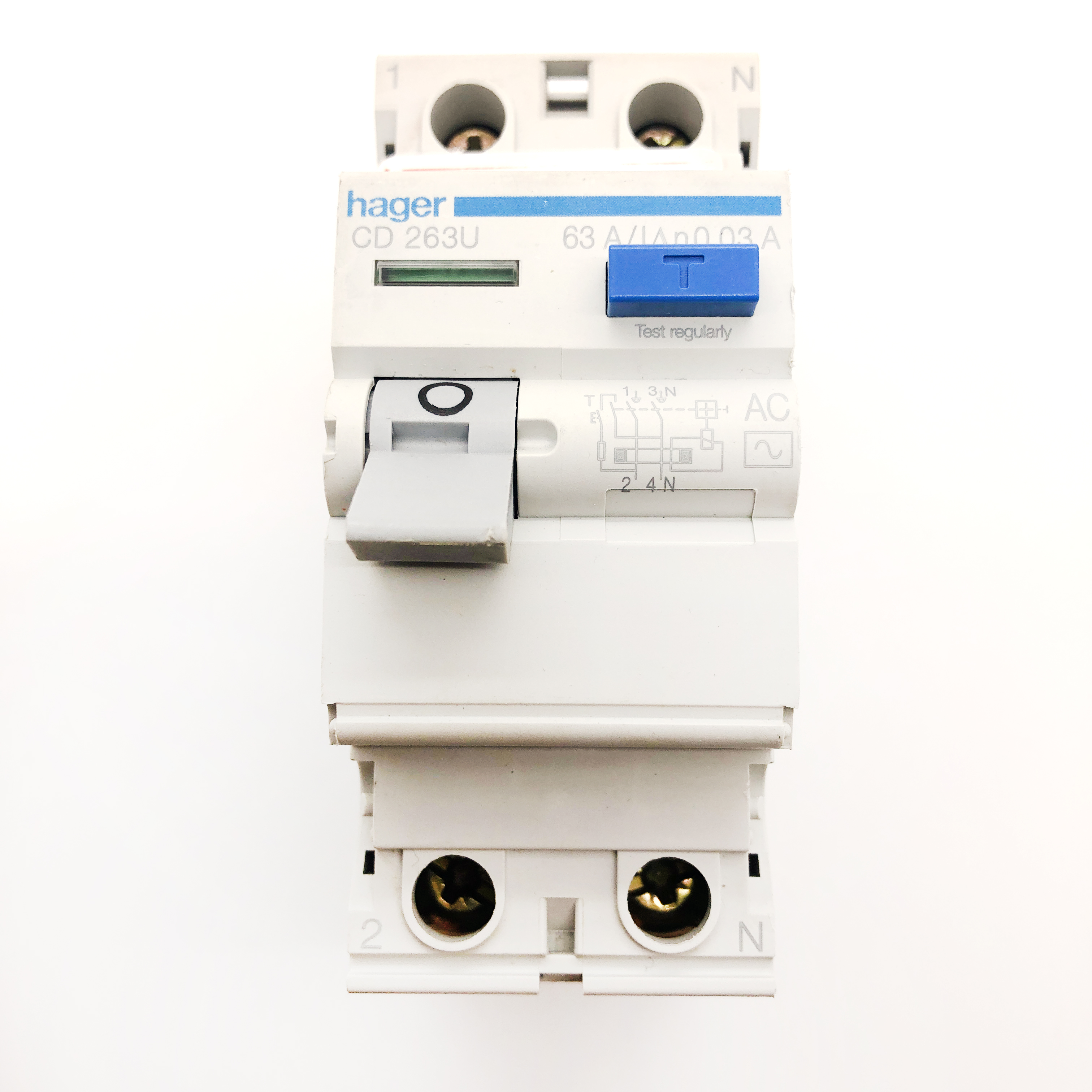 Residual Current Devices: Hager CD263U 63A 63 Amp 30mA RCD 2 Double ...