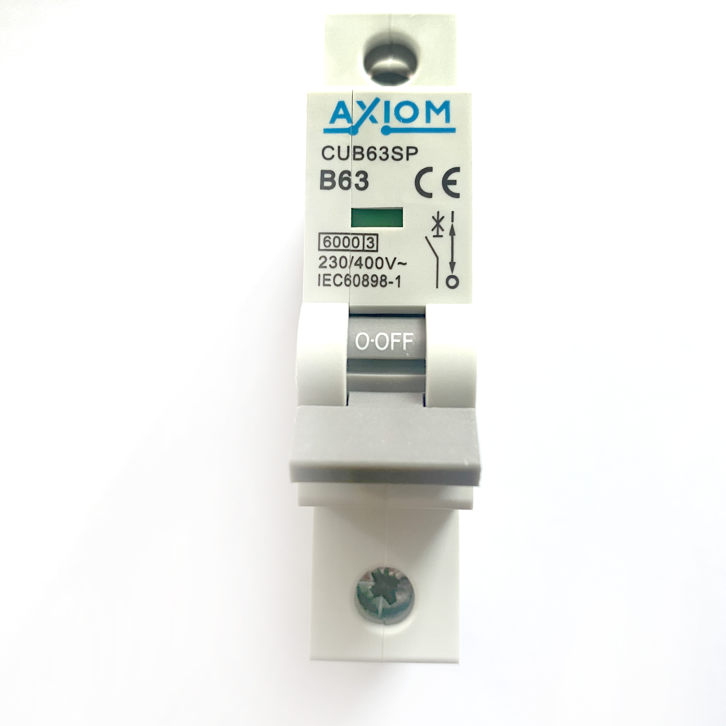 MCB's: Axiom CUB63SP B63 63A 63 Amp MCB Circuit Breaker Type B
