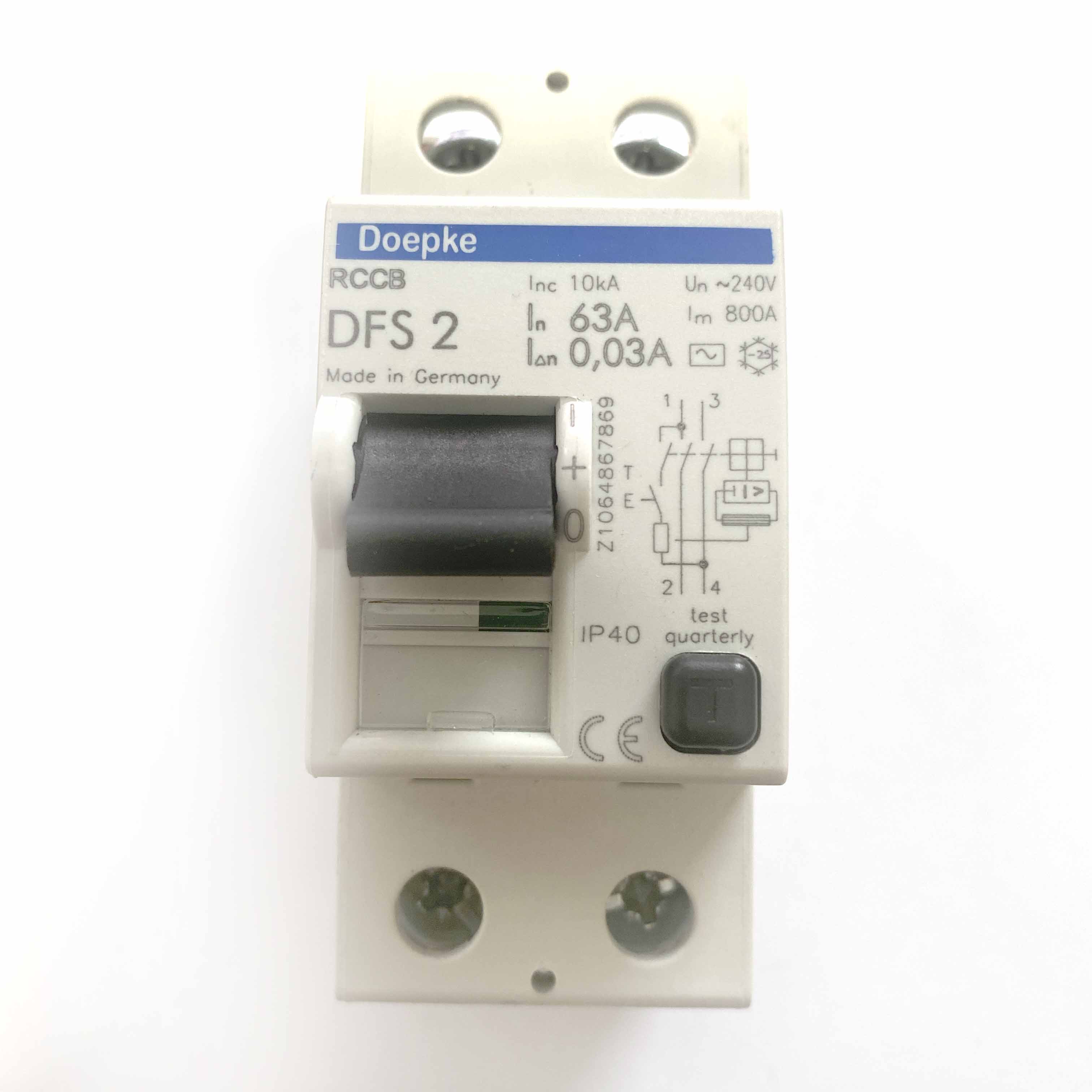 Residual Current Devices: Doepke DFS2 DFS 2 63A 63 Amp 30mA RCD 2 ...