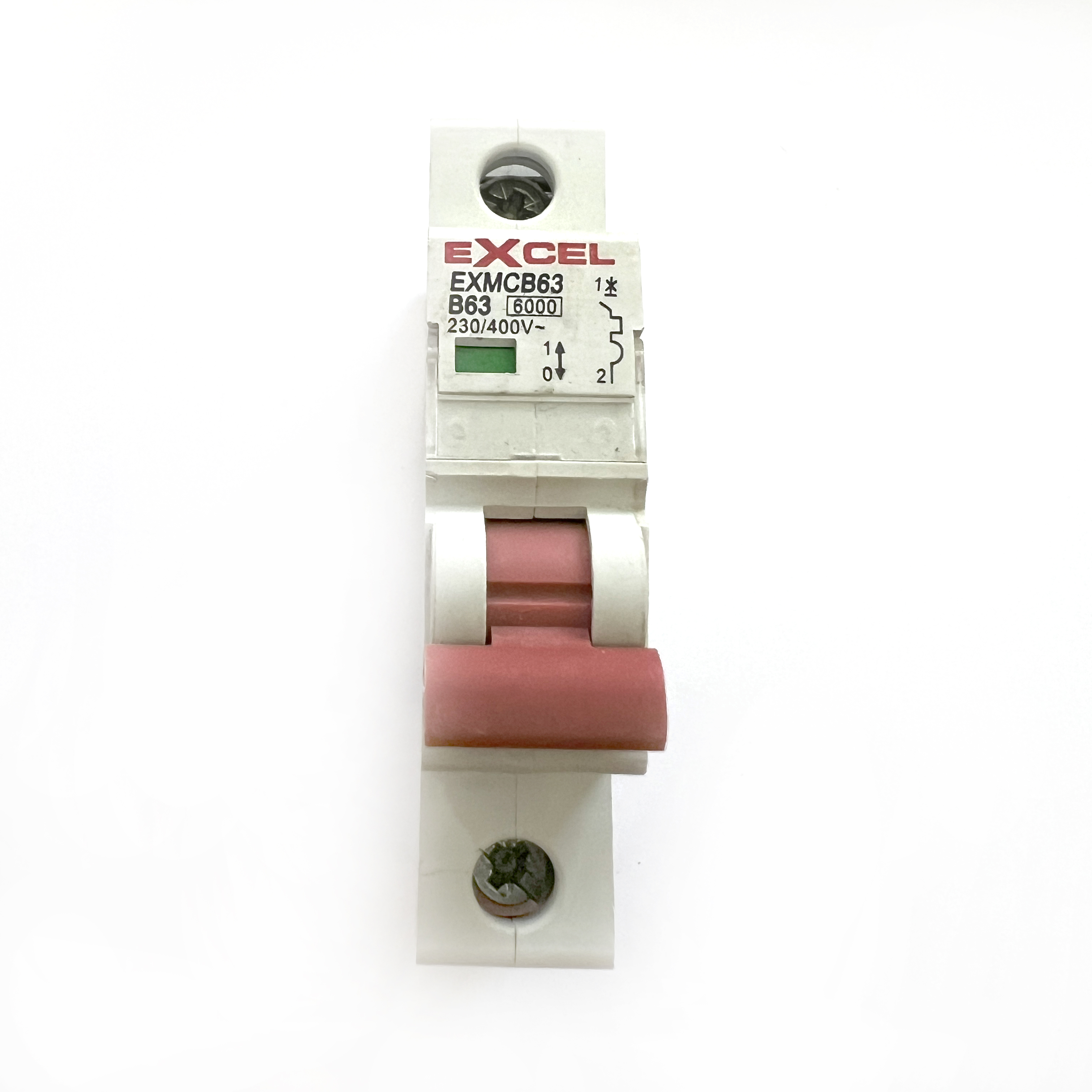 MCB's: Excel EXMCB63 Red Toggle B63 63A 63 Amp MCB Circuit Breaker Type B
