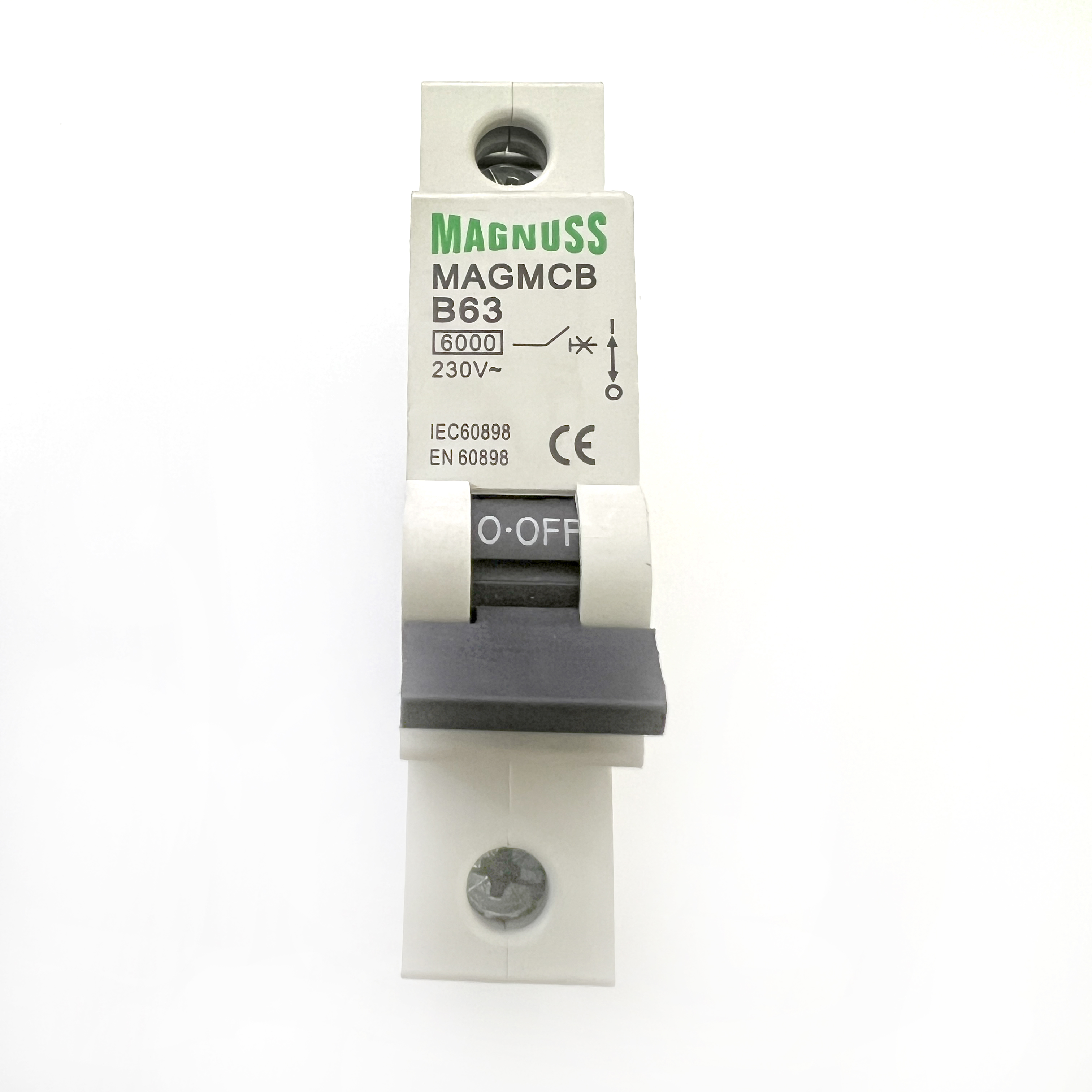 MCB's: Magnuss MAGMCB B63 63A 63 Amp MCB Circuit Breaker Type B