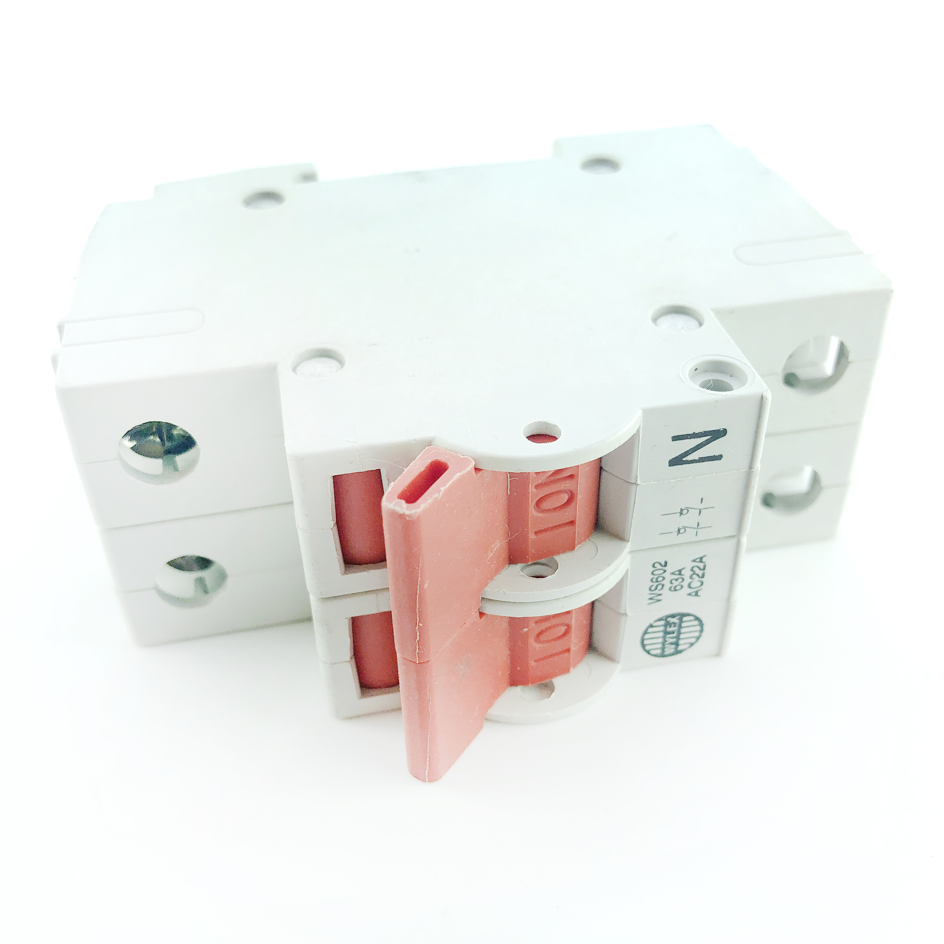 Isolators: Wylex WS602 AC22A 63A 63 Amp 2 Double Pole Isolator Main ...