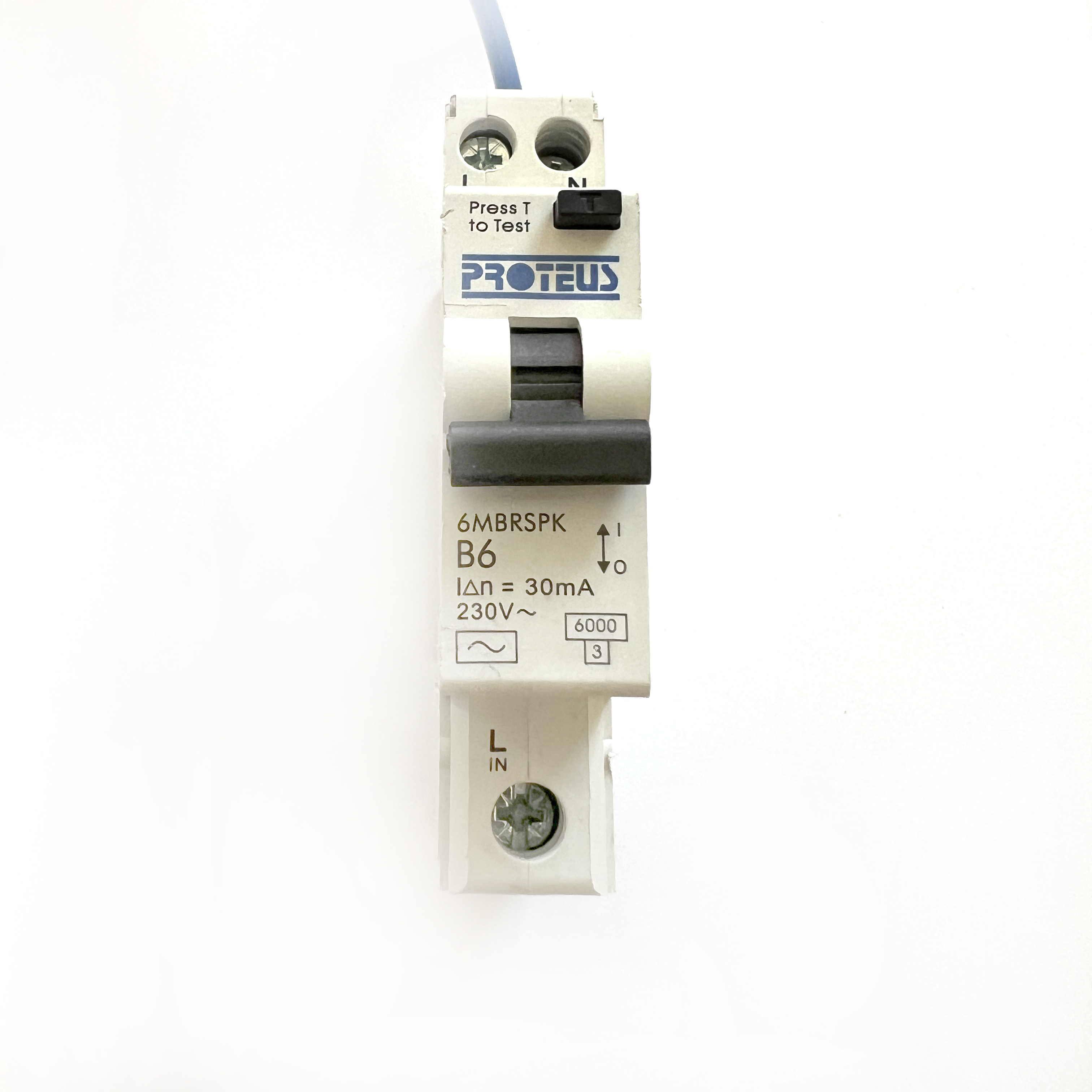 RCBO's: Proteus Geyer 6MBRSPK B6 6A 6 Amp 30mA RCBO Circuit Breaker Type AC