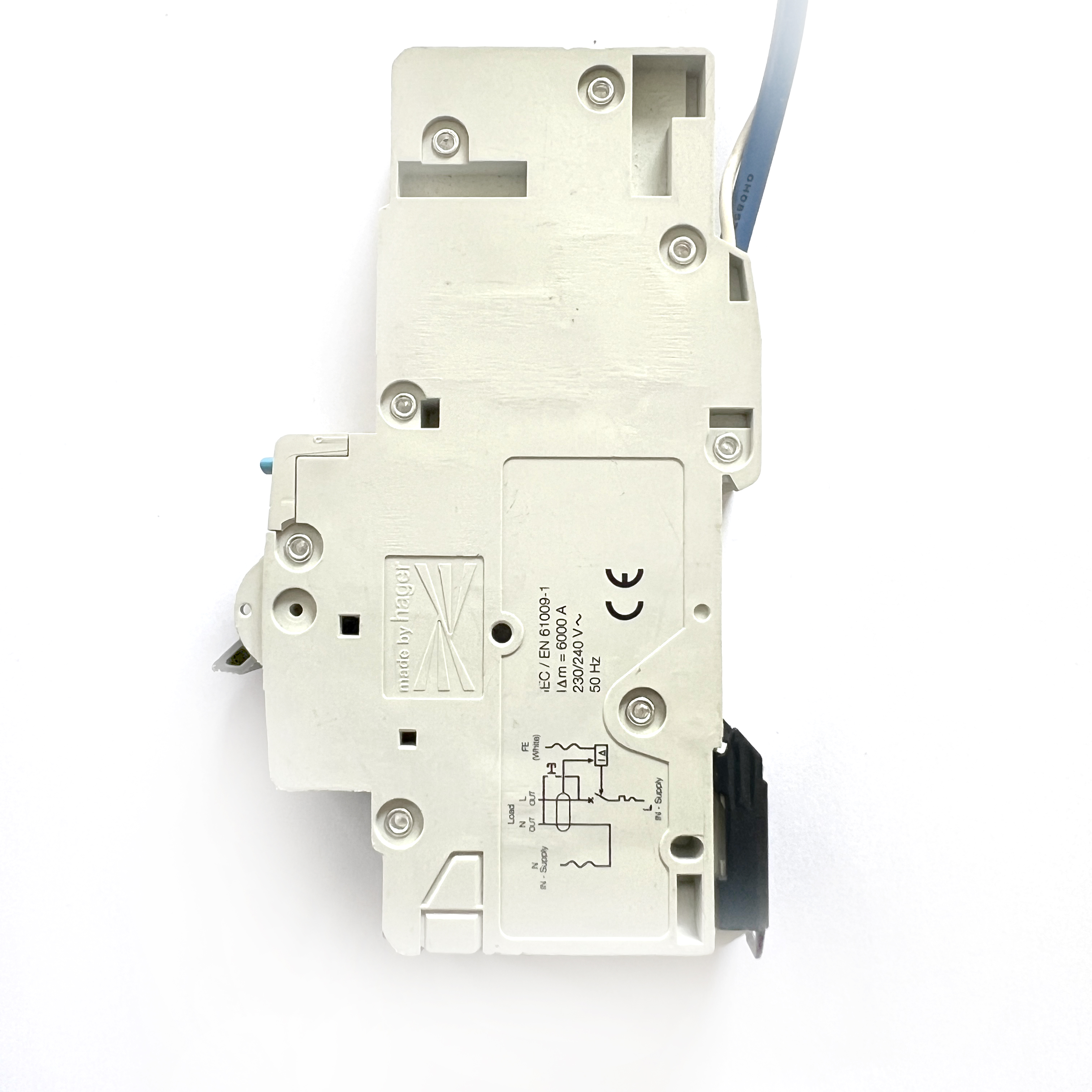 RCBO's: Hager ADB106 B6 6A 6 Amp 30mA RCBO Circuit Breaker Type AC