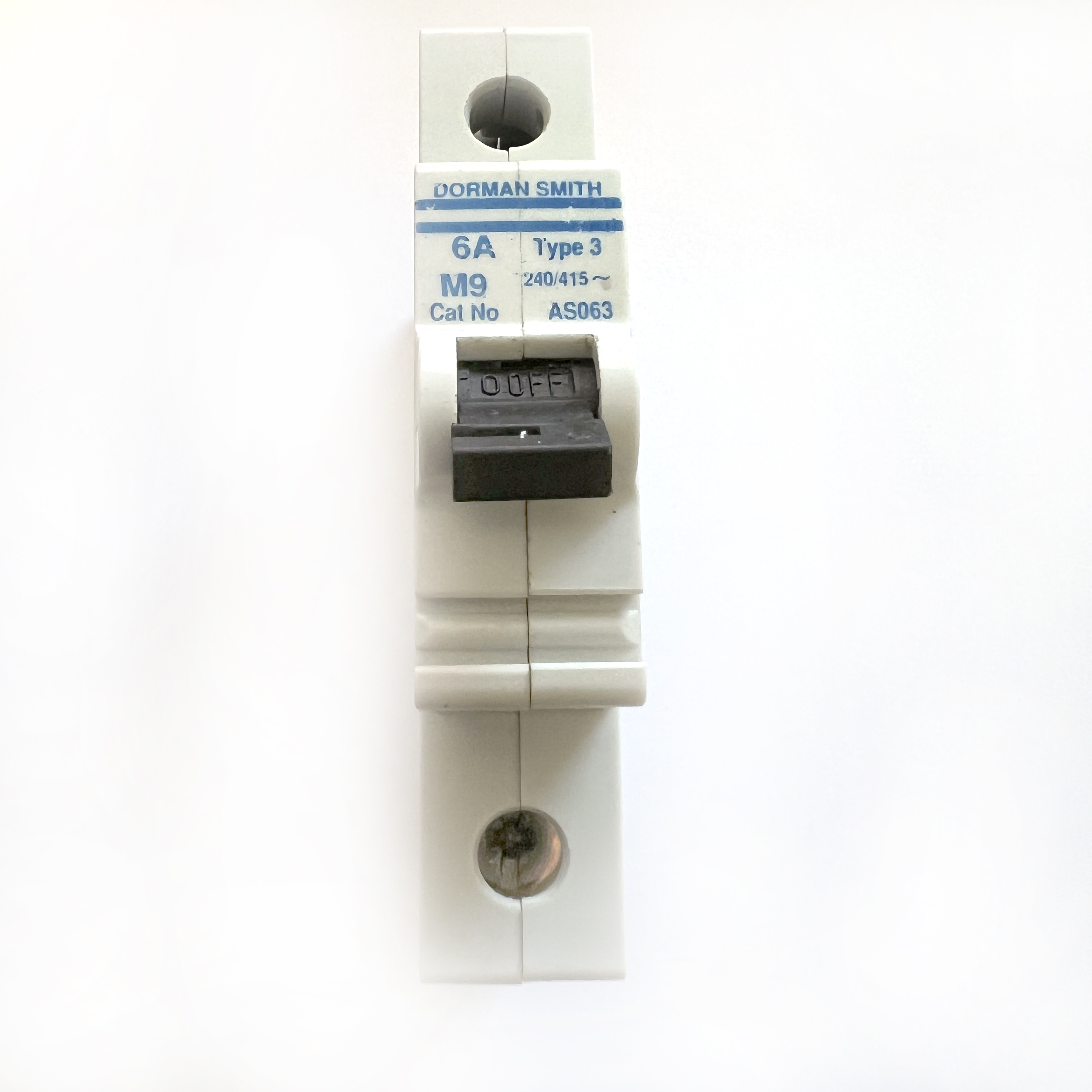 MCB's: Dorman Smith AS063 Old Style M9 6A 6 Amp MCB Circuit Breaker Type 3