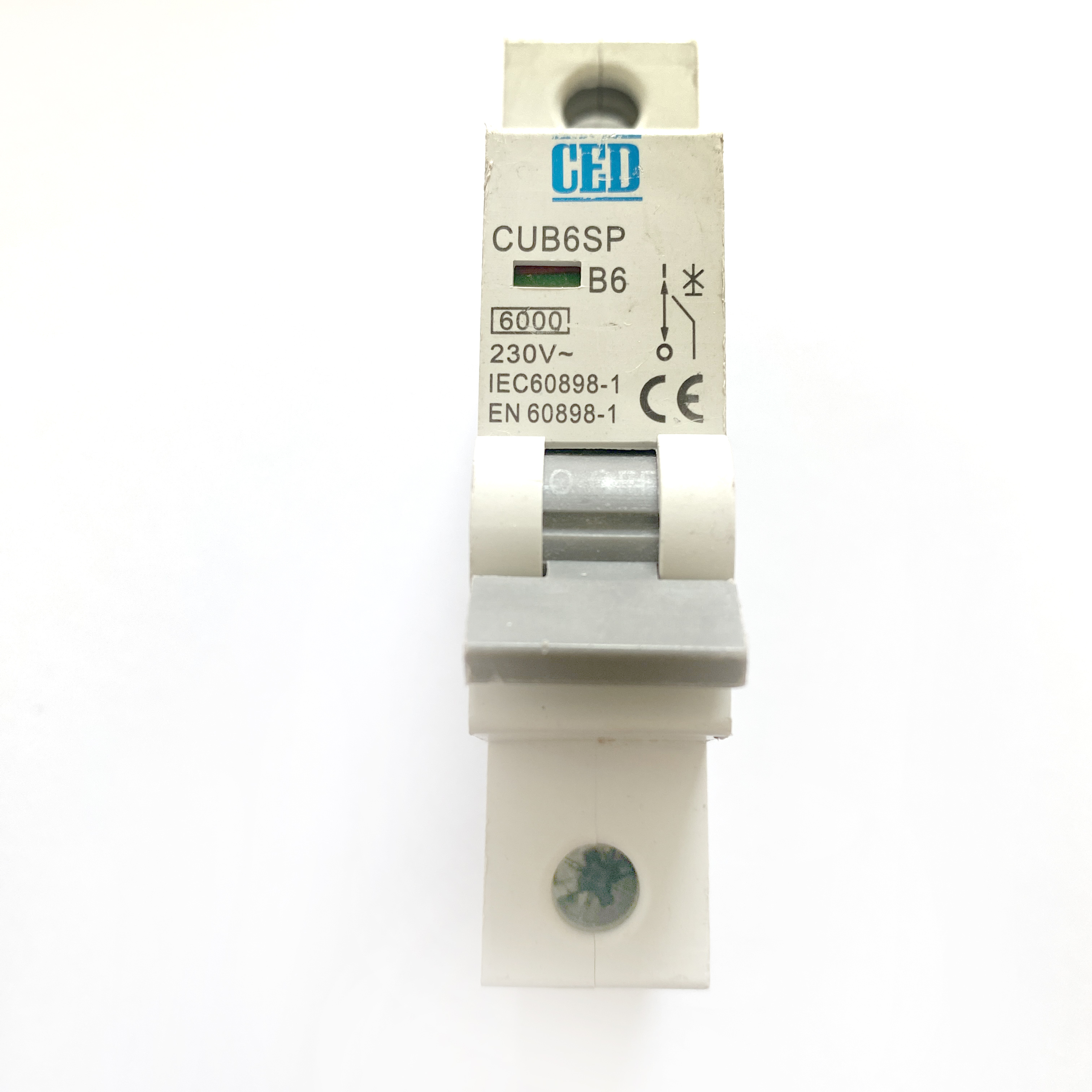 MCB's: CED CUB6SP B6 6A 6 Amp MCB Circuit Breaker Type B
