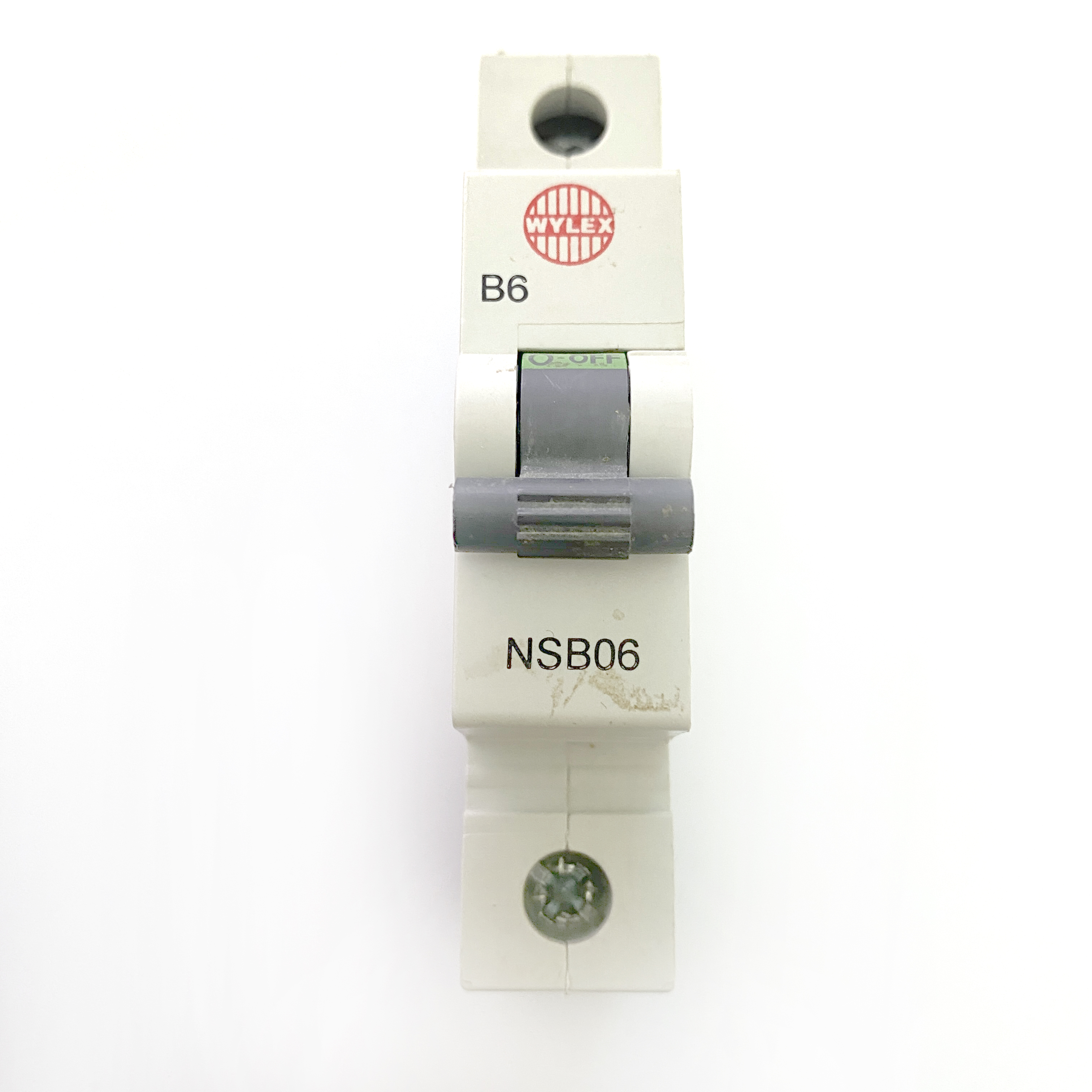MCB's: Wylex NSB06 B6 6A 6 Amp Black Clip MCB Circuit Breaker Type B