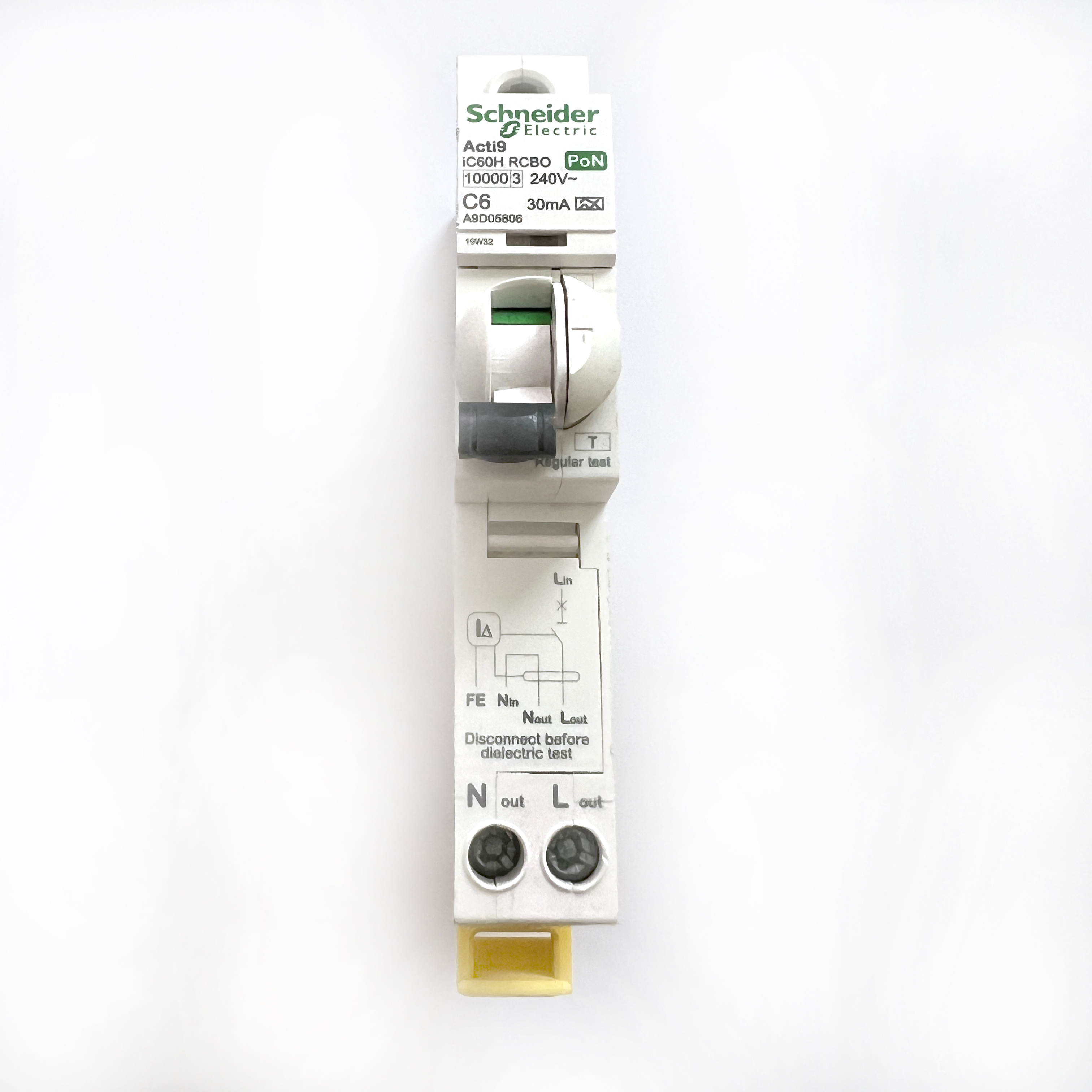 RCBO's: Schneider Electric iC60H Acti9 A9D05806 PoN C6 6A 6 Amp 30mA ...