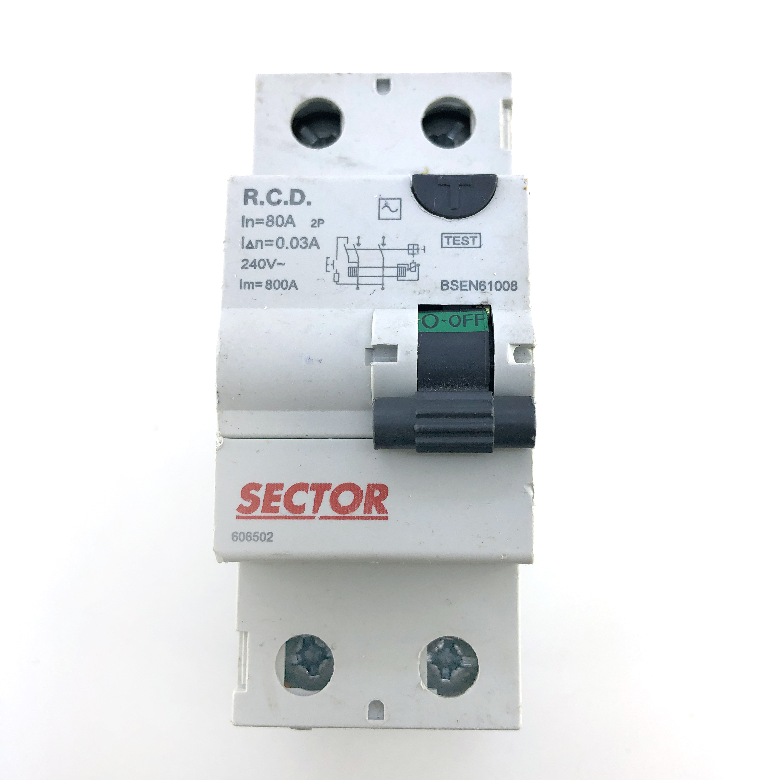 Residual Current Devices: Sector 606501 80A 80 Amp 30mA RCD 2 Double ...