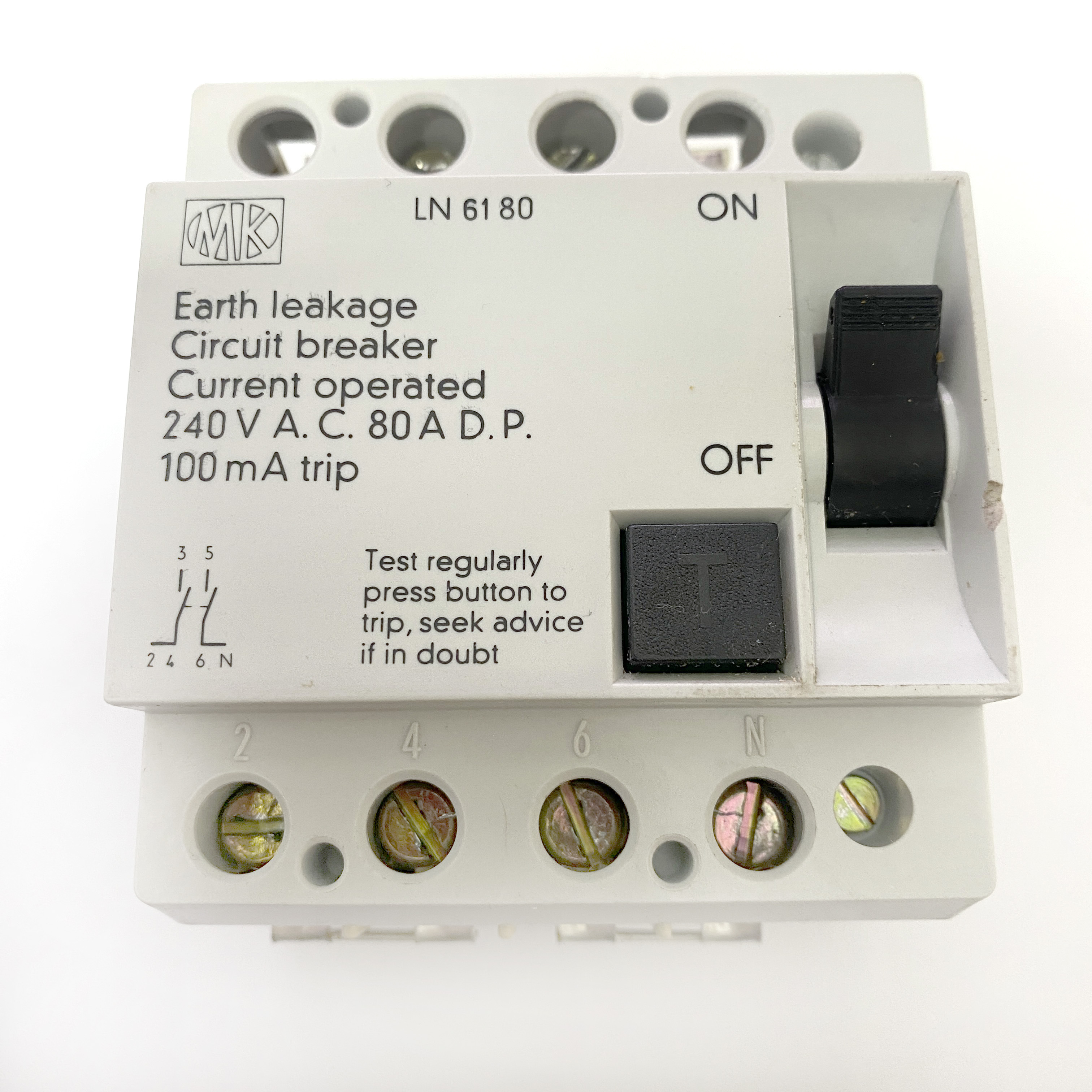 Residual Current Devices: MK Electric LN6180 80A 80 Amp 100mA RCD RCCB ...