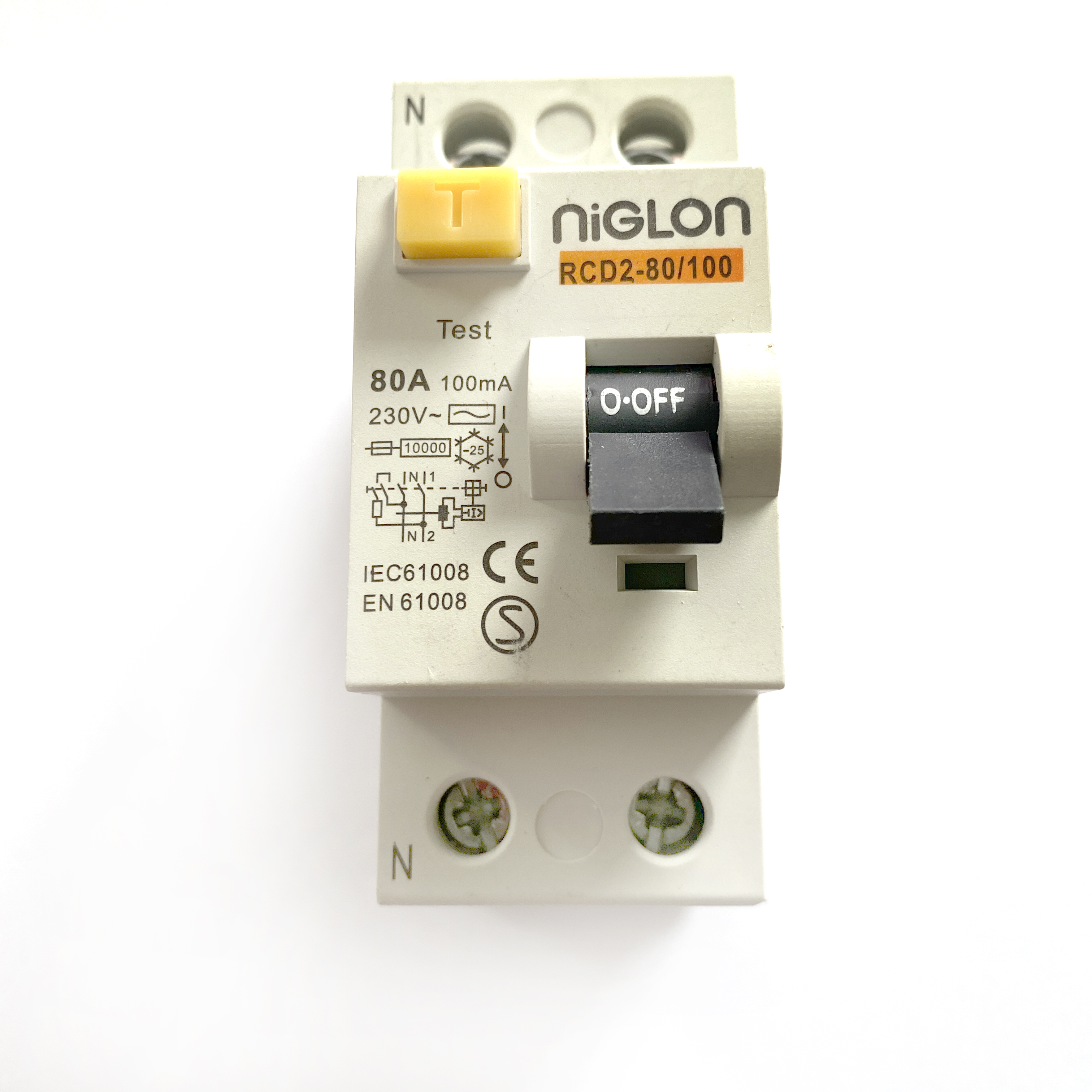 Residual Current Devices: Niglon RCD2-80/100 80A 80 Amp 100mA RCD 2 ...