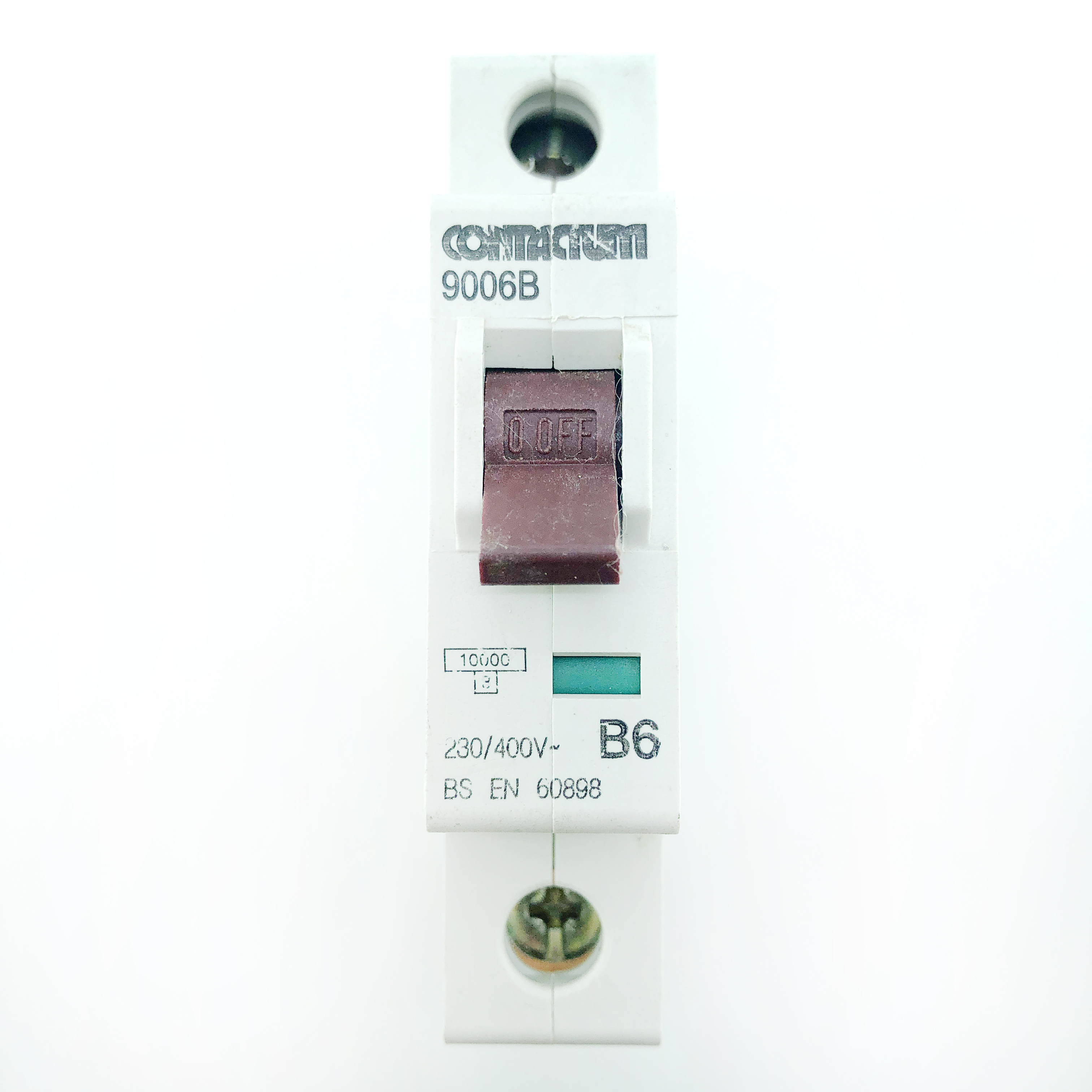 MCB's: Contactum 9006B B6 6A 6 Amp BSEN 60898 MCB Circuit Breaker Type B
