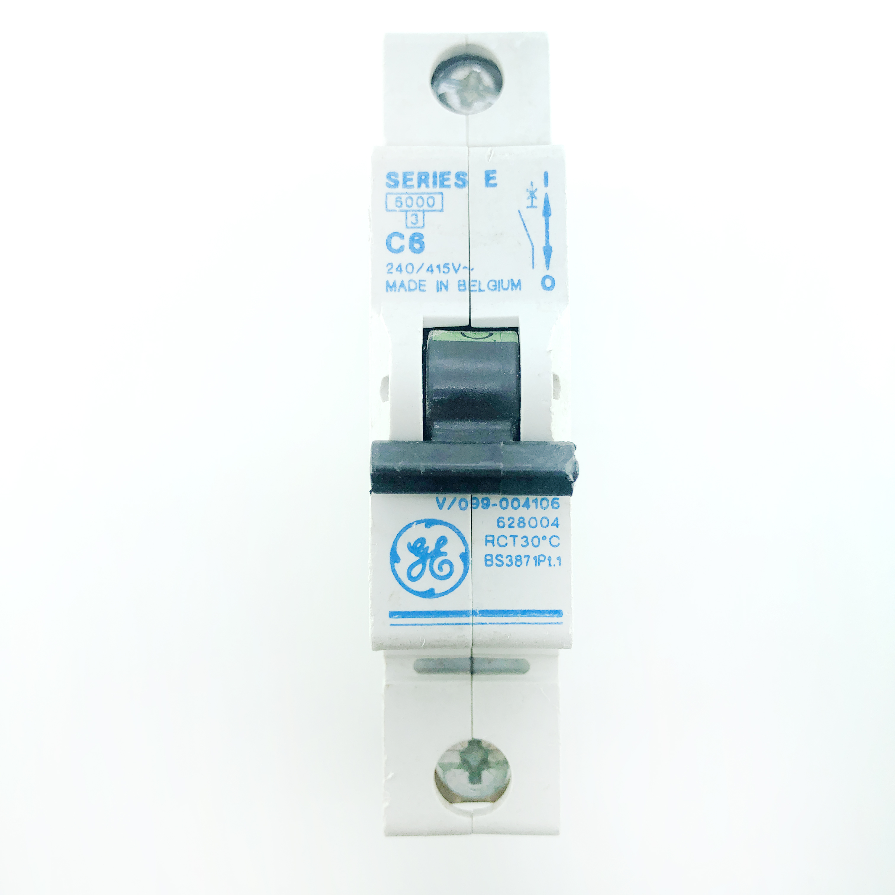 MCB's: GE General Electric Series E V/099-004106 C6 6A 6 Amp MCB ...