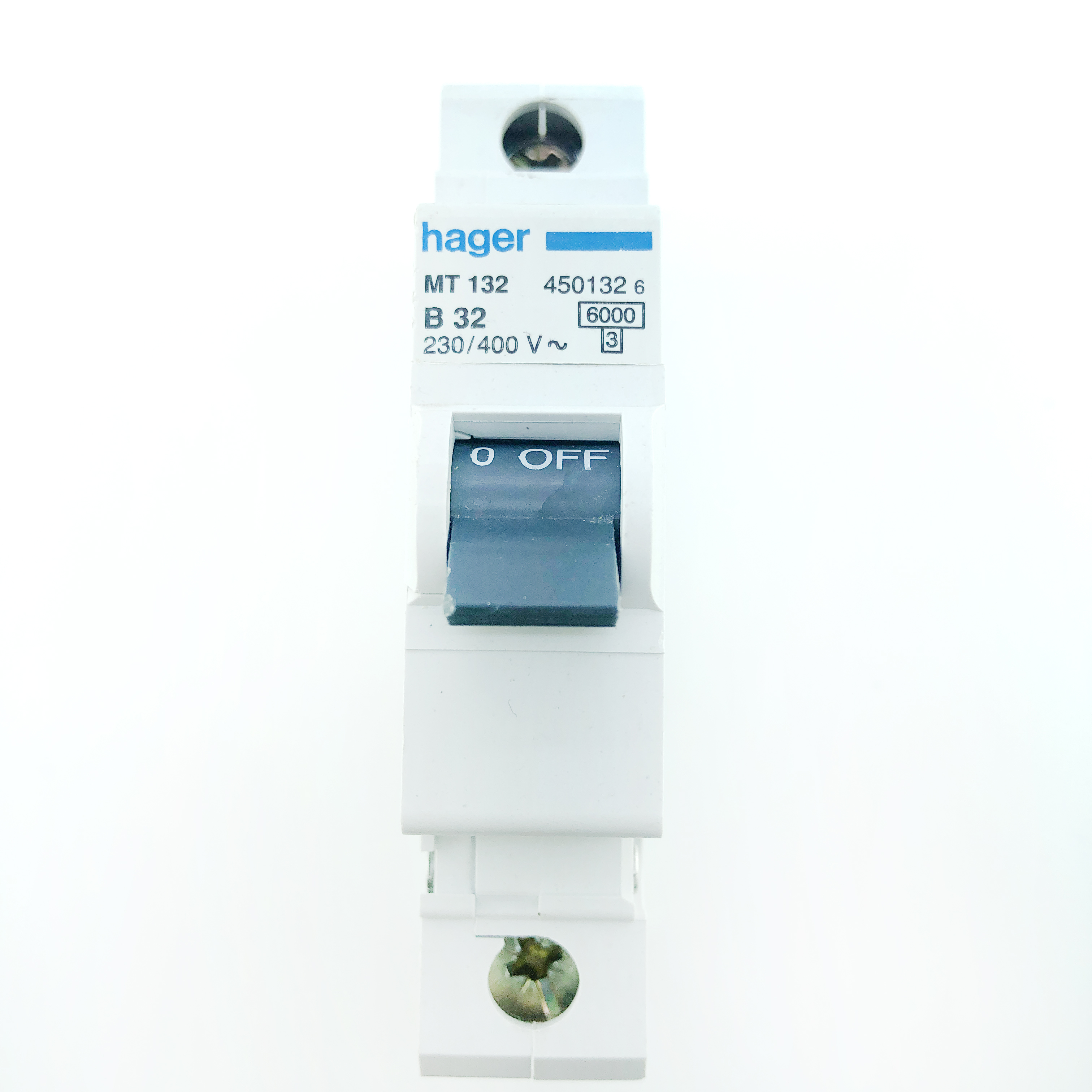 MCB's: Hager MT132 450132 B32 32A 32 Amp MCB Circuit Breaker Type B