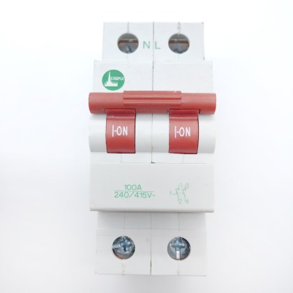 Isolators: Steeple 100A 100 Amp 2 Double Pole Isolator Main Switch ...