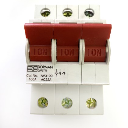 Isolators: Dorman Smith AV3100 AC22A 100A 100 Amp 3 Pole Phase Isolator ...
