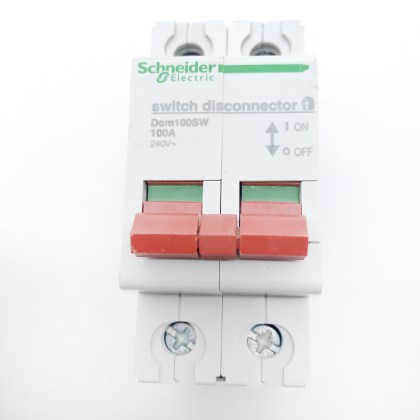 Isolators: Schneider Electric Domae Dom100SW 100A 100 Amp 2 Double Pole ...