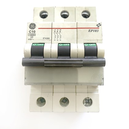 MCB's: GE General Electric EP103 674293 C10 10A 10 Amp 3 Phase Pole MCB ...