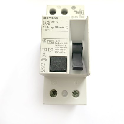 Residual Current Devices: Siemens 5SM3311-6 16A 16 Amp 30mA RCD RCCB 2 ...