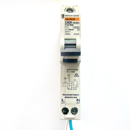 RCBO's: Merlin Gerin C60H C16R30 26859 C16 16A 16 Amp 30mA RCBO Circuit ...