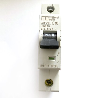 MCB's: Dorman Smith X1PC16 C16 16A 16 Amp MCB Circuit Breaker Type C