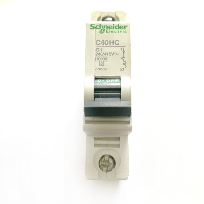 MCB's: Schneider Electric C60HC 25639 C1 1A 1 Amp MCB Circuit Breaker ...