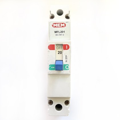 MCB's: MEM MFL201 Bill TLF201 20A 20 Amp MCCB MCB Circuit Breaker