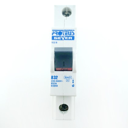 32 Amp RCBO Interruttore MCB Proteus Geyer Serie BW - Monopolare, 230V ...