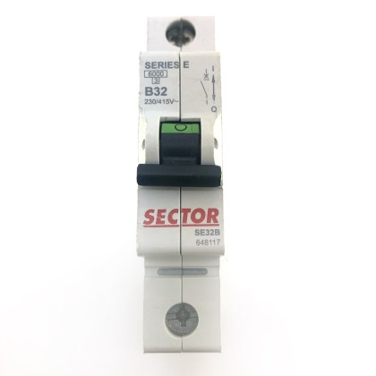 MCB's: Sector Series E SE32B 648117 B32 32A 32 Amp MCB Circuit Breaker ...