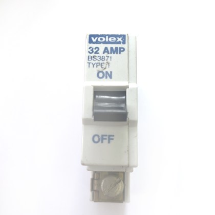 MCB's: Volex BS3871 32A 32 Amp MCB Circuit Breaker Type 1