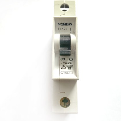 MCB's: Siemens 5SX21 C3 3A 3 Amp MCB Circuit Breaker Type C